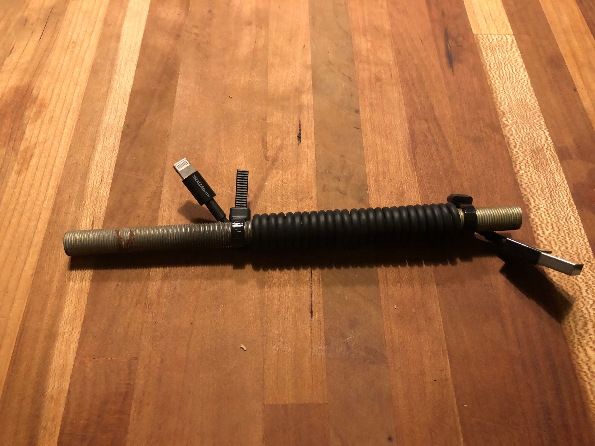 Make Straight Cable Into Coiled / Pigtail Cable : 8 Steps (with ...