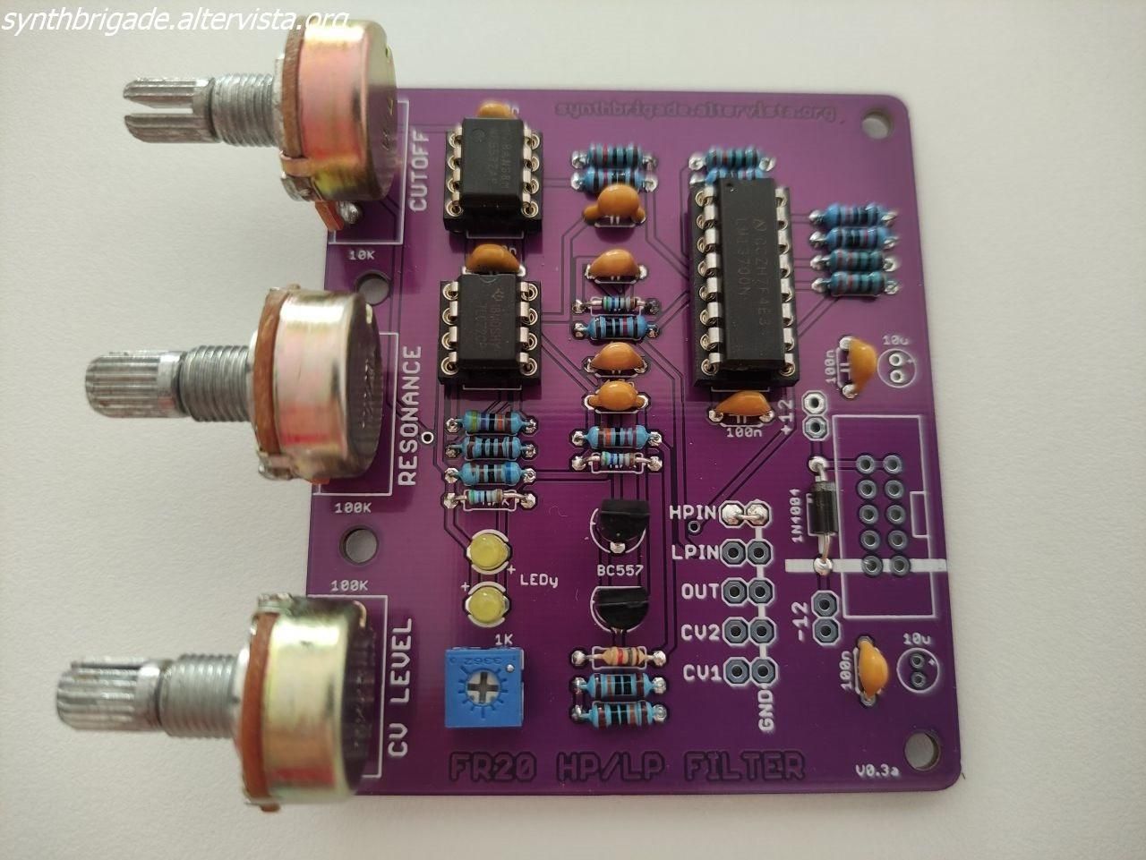 Band Pass Resonant Filter and Amplifier Module for DIY Synthesizer : 4 Steps - Instructables