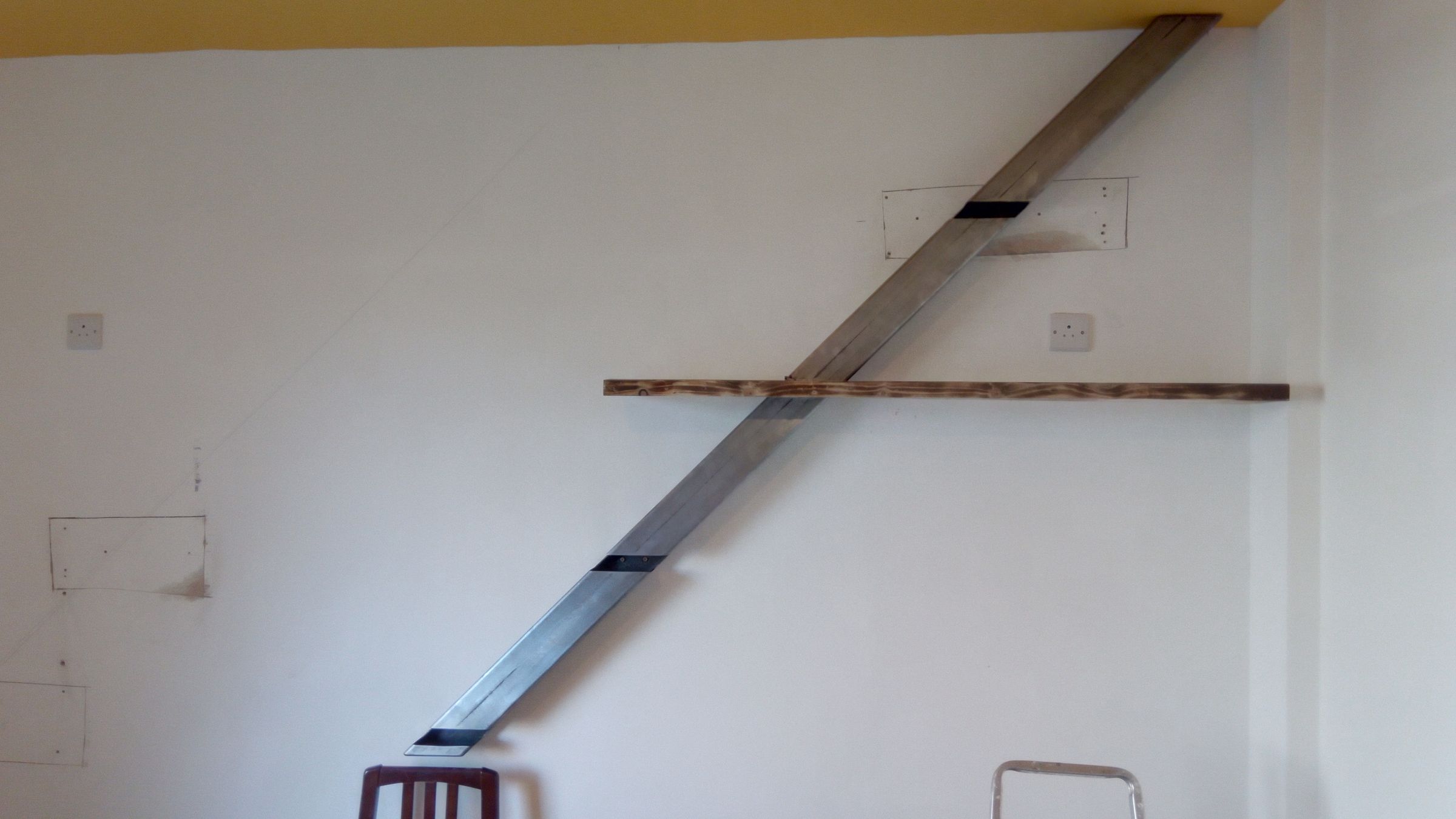 Floating Shelves Using Box Section and Scaffold Planks : 6 Steps (with ...