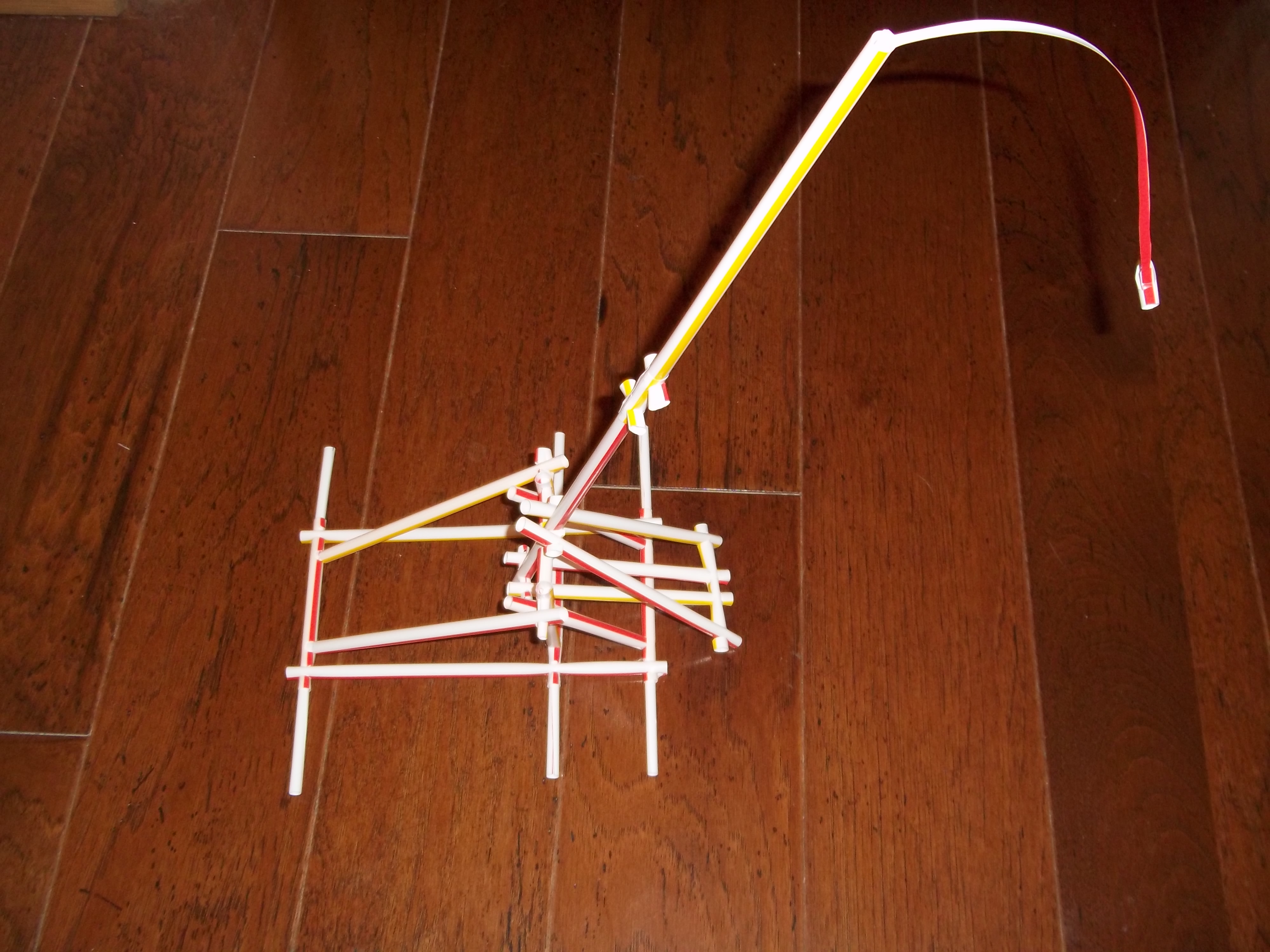 Trebuchet Catapult Using Only Fast Food Straws - Straw Builder Project ...
