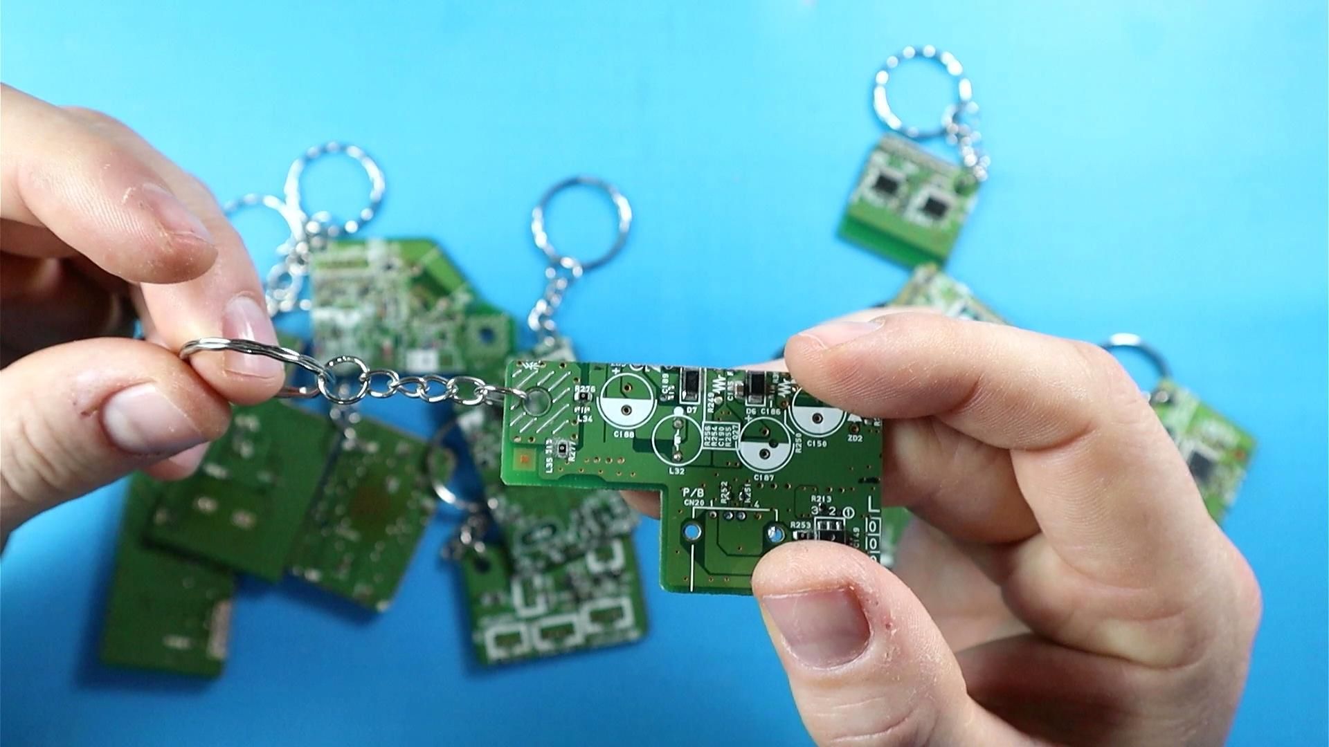 How to Make Beautiful PCB Keyrings From Recycled Printed Circuit Boards ...
