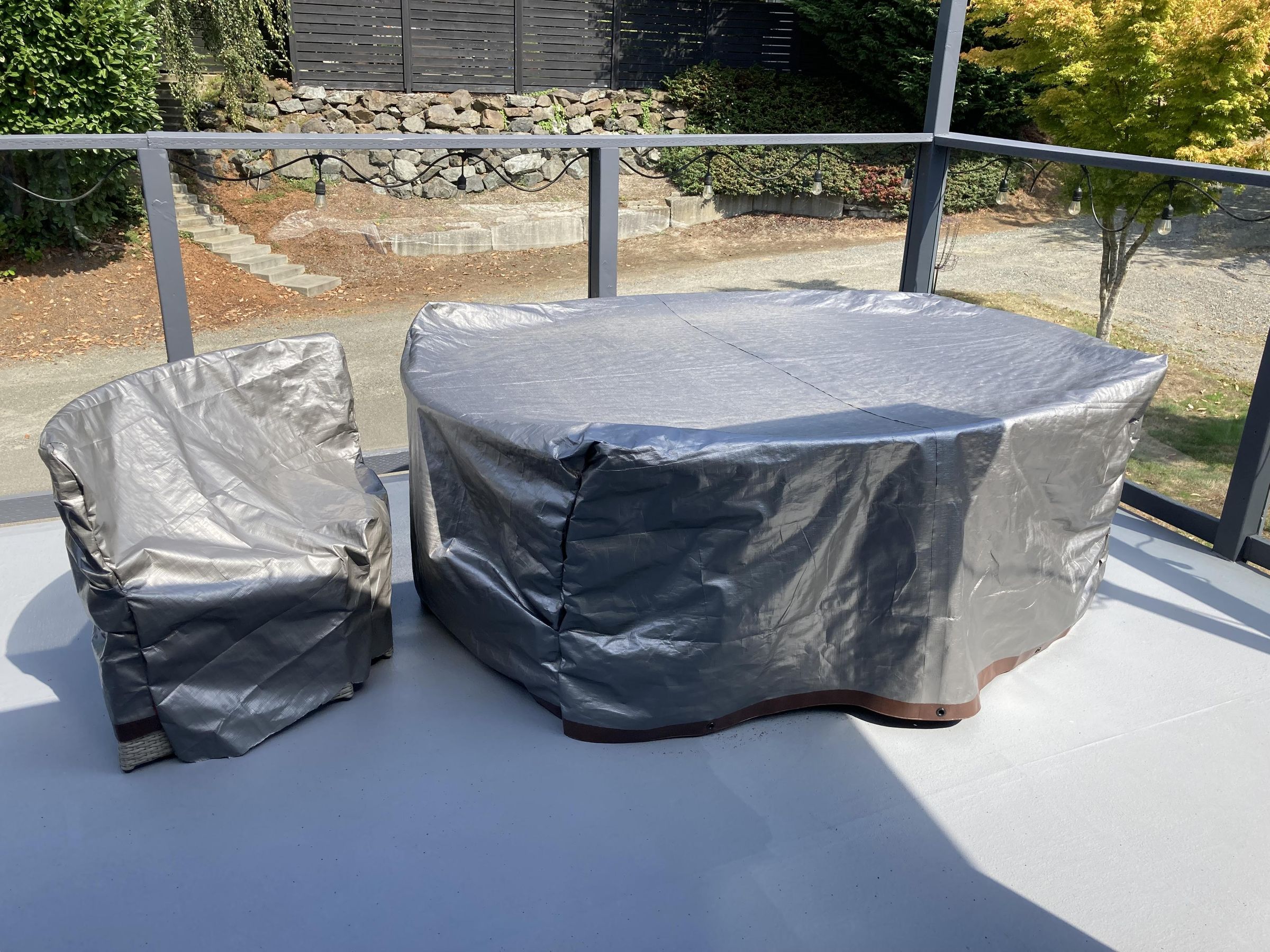 Tarp Outdoor Patio Furniture Cover- With Fused Tarp Seams by Melting ...