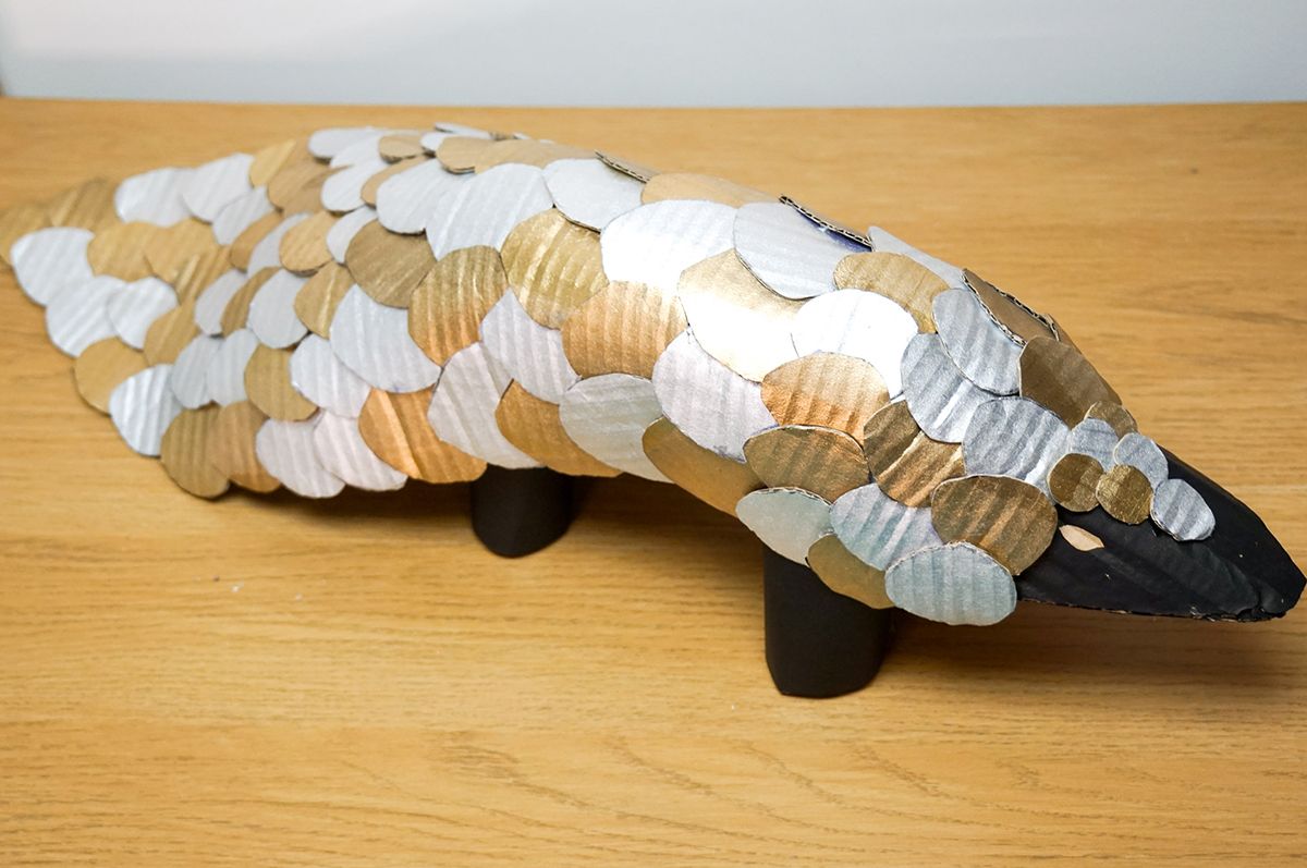 DIY Cardboard Pangolin | Sculpt an Armoured Animal With Recycled Card ...
