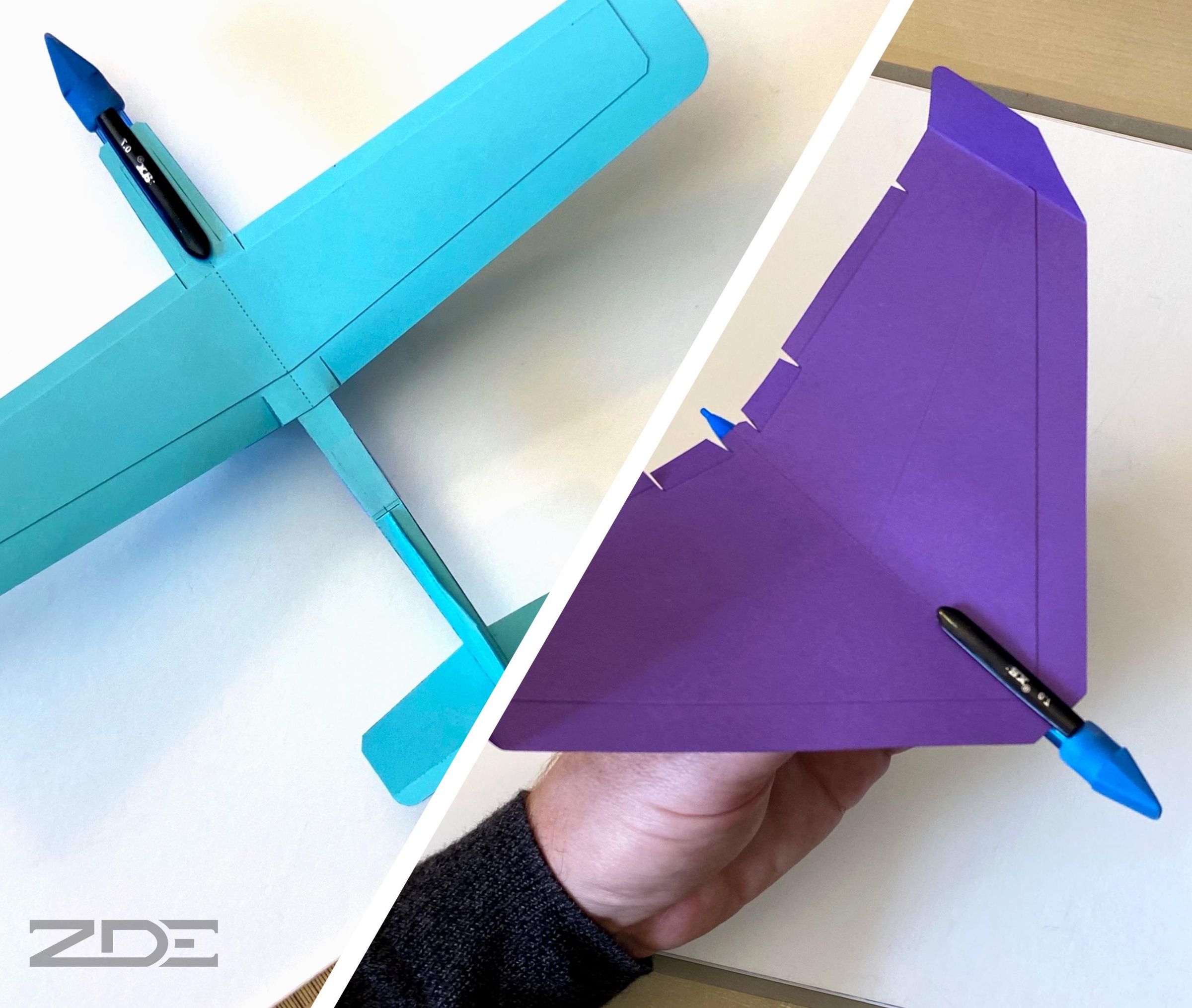 Tailless Delta & Stndrd. Config. Mechanical Pencil Gliders : 11 Steps ...