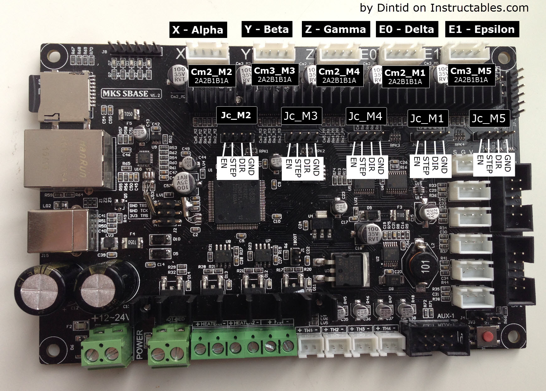 Setup External Driver on Smoothieware Sbase 1.2 Controller Using E1 Pins! : 3 Steps (with ...