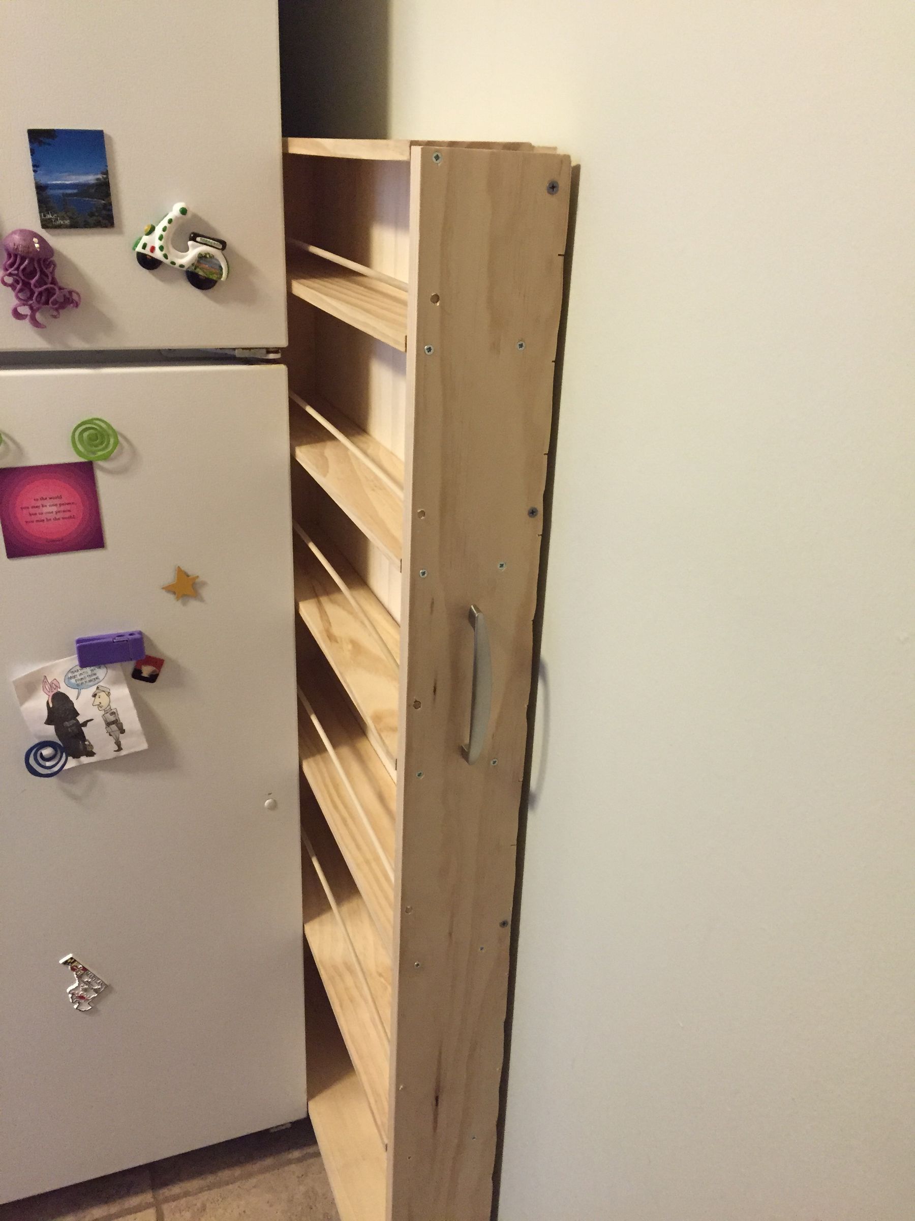 Hidden Fridge Gap Slide-Out Pantry : 4 Steps (with Pictures ...