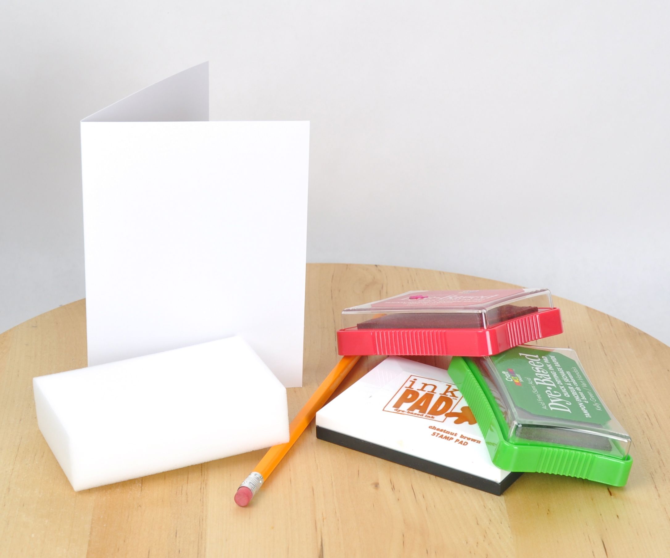 Sponge Stamped Christmas Tree Card : 4 Steps (with Pictures ...
