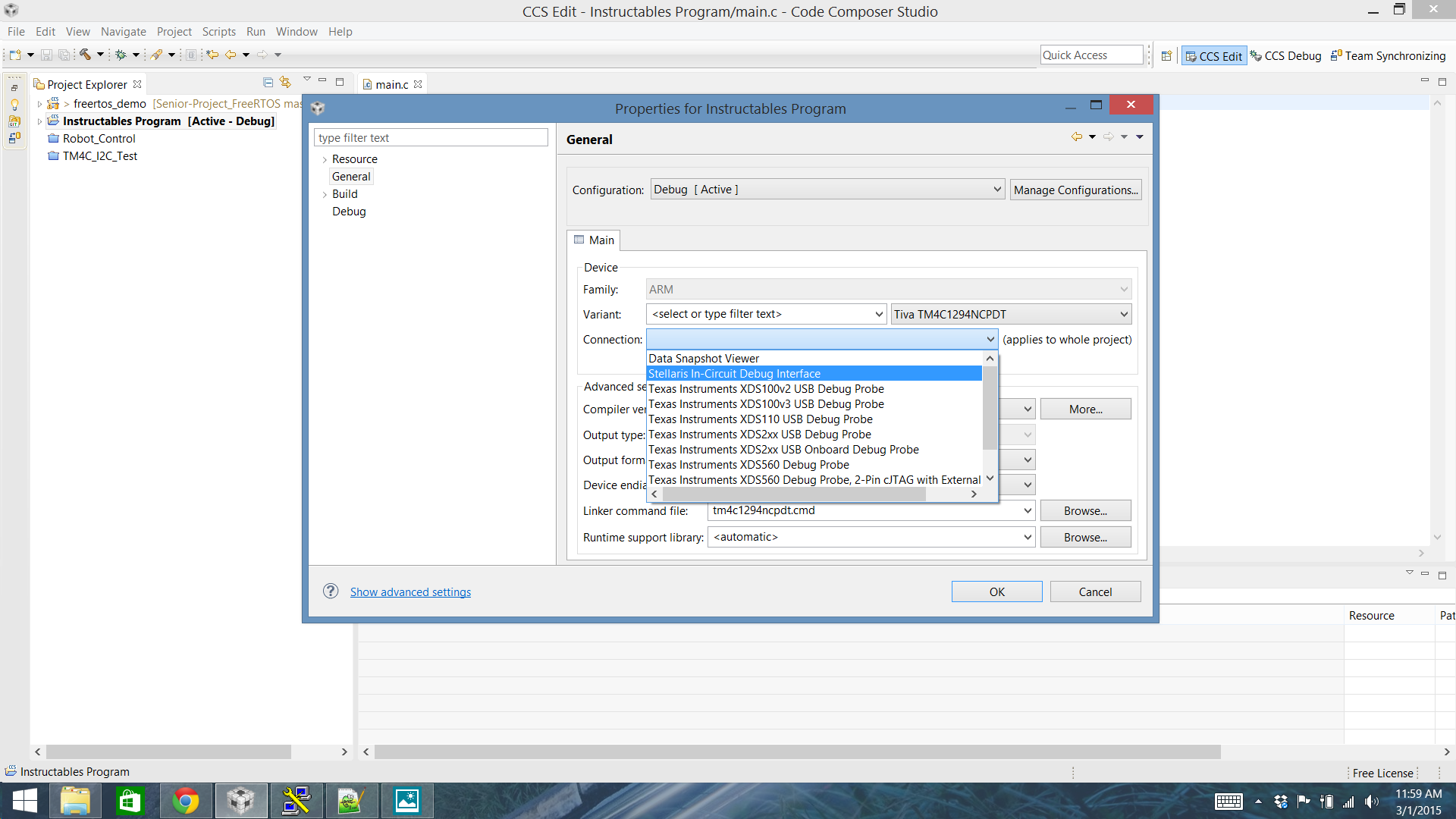 Creating a New Tiva Project in Code Composer Studio : 8 Steps ...