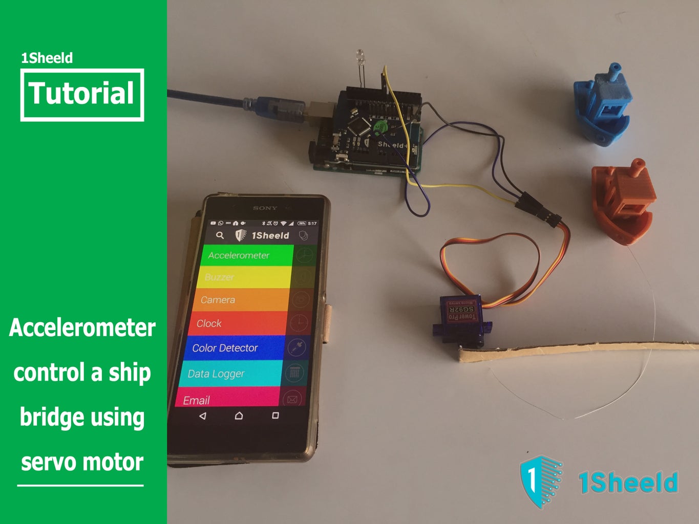 Arduino Accelerometer Tutorial Control A Ship Bridge Using A Servo