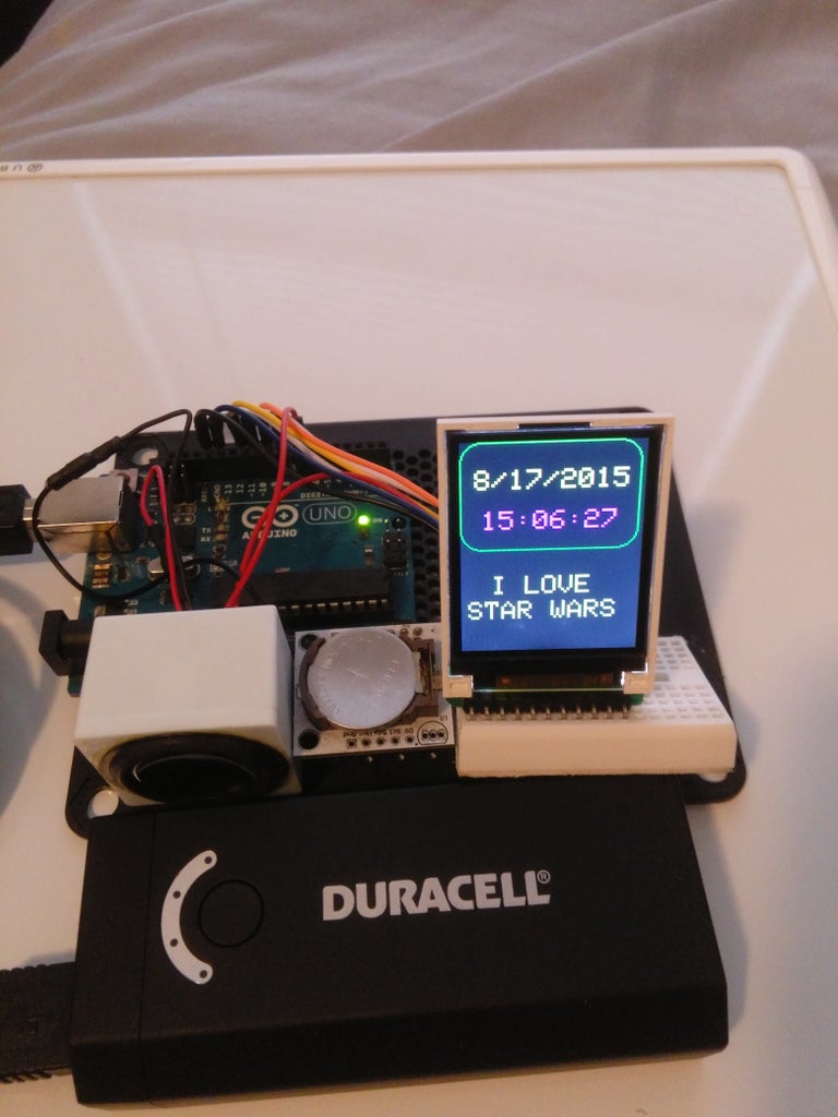 Arduino Color Lcd Message Clock 7 Steps With Pictures Instructables