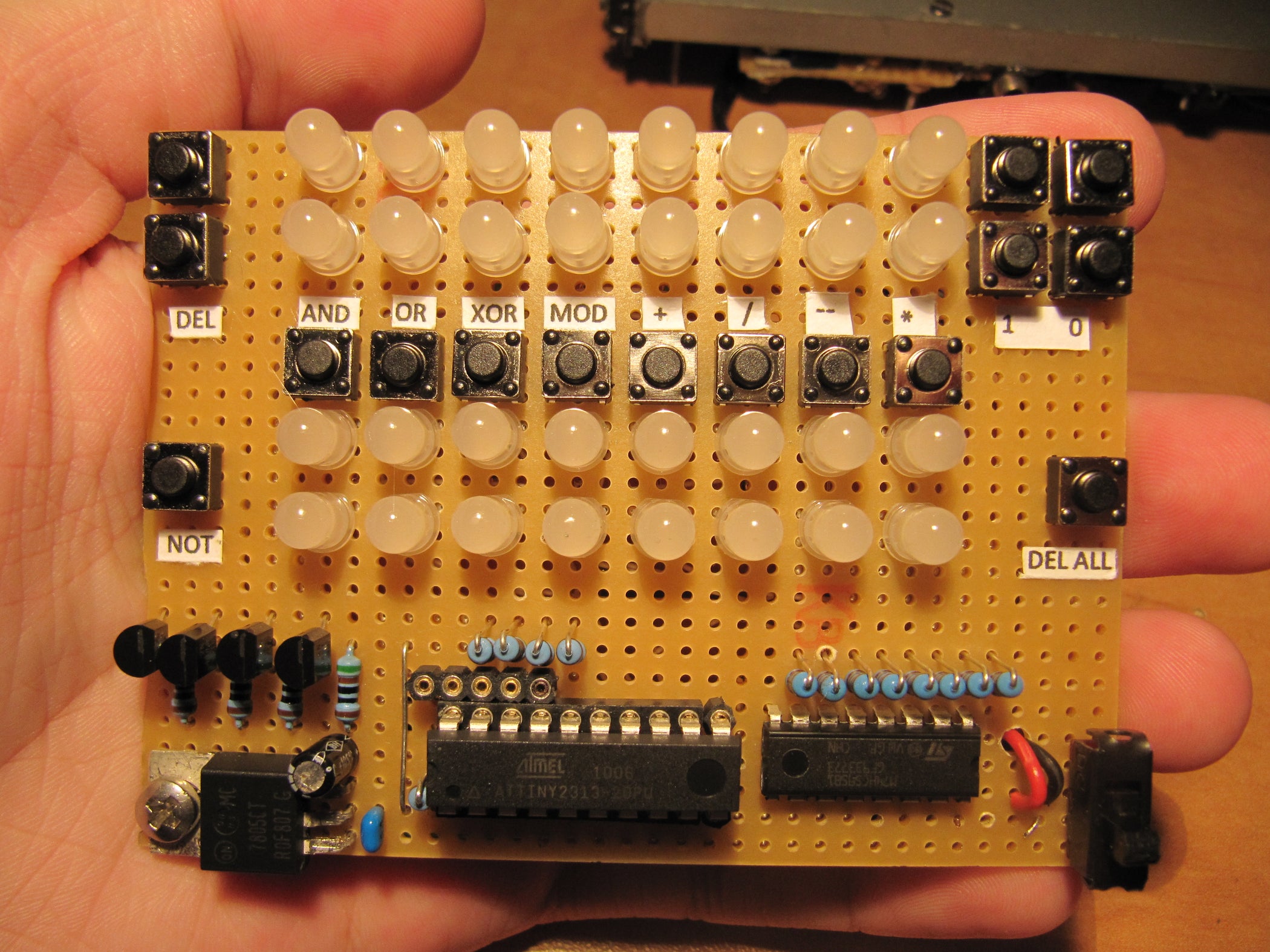 LED Binary Calculator : 6 Steps (with Pictures) - Instructables