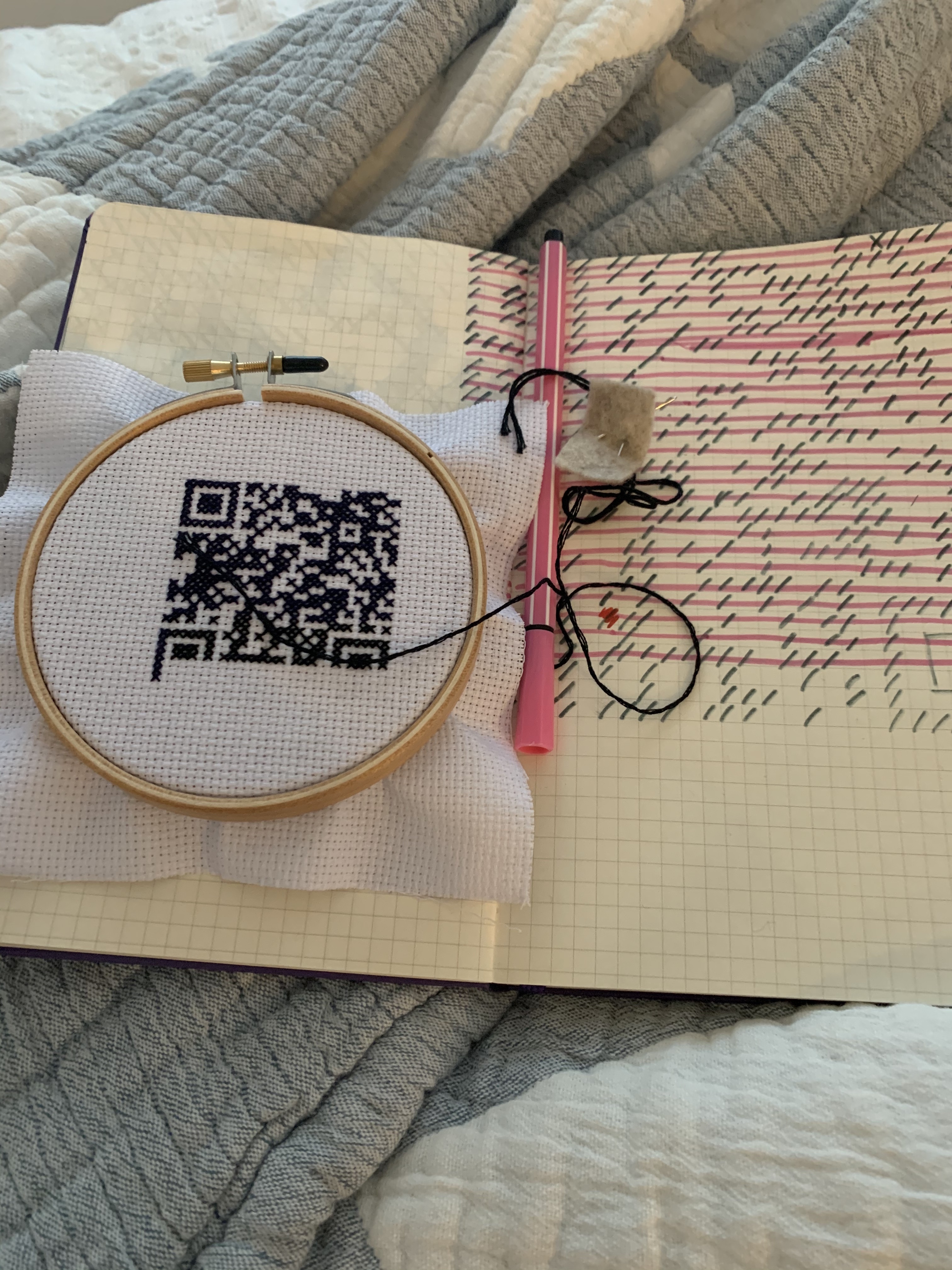 How to Cross Stitch a QR Code : 8 Steps (with Pictures) - Instructables