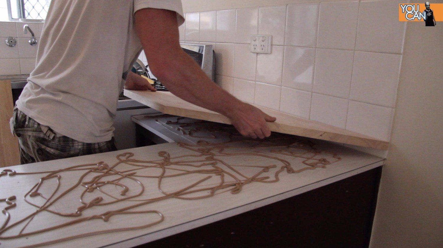 How to Install a Kitchen Countertop (Without Removing the Old One) : 5 ...