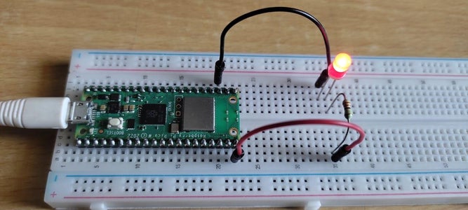 Raspberry Pi Pico W LED Blink : 4 Steps - Instructables Raspberry Pi Pico W LED Blink : 4 Steps - Instructables