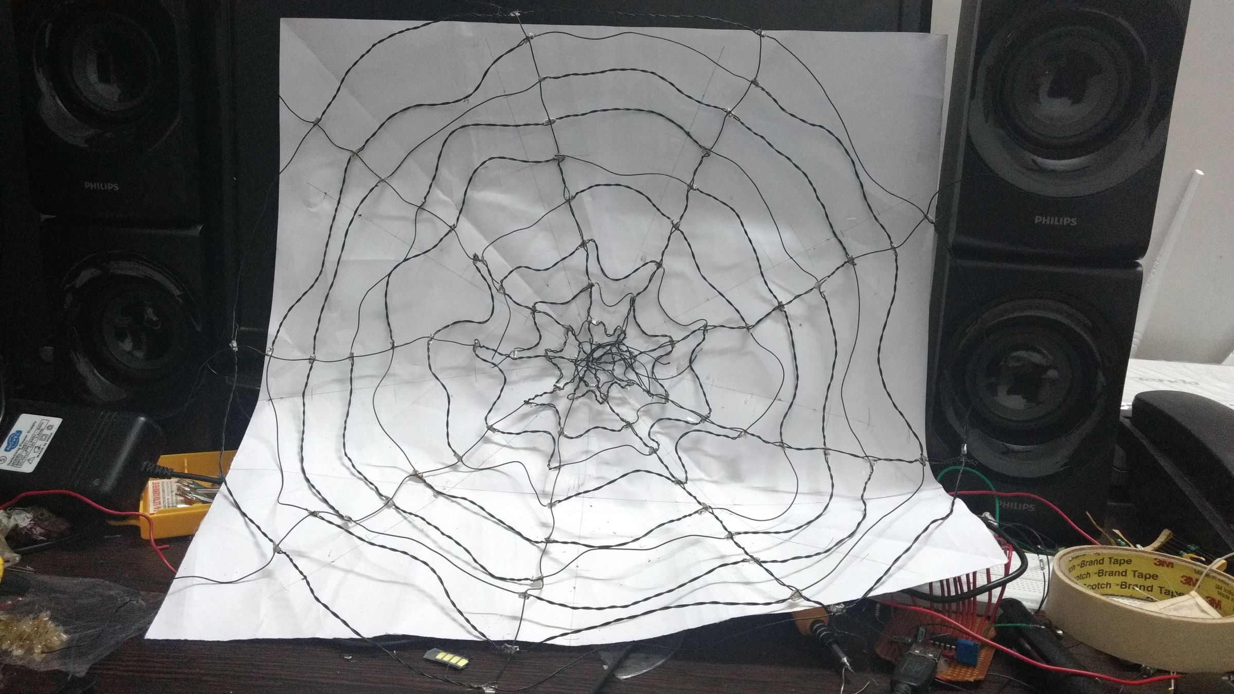 DIY Spiderweb Audio Spectrum : 3 Steps - Instructables