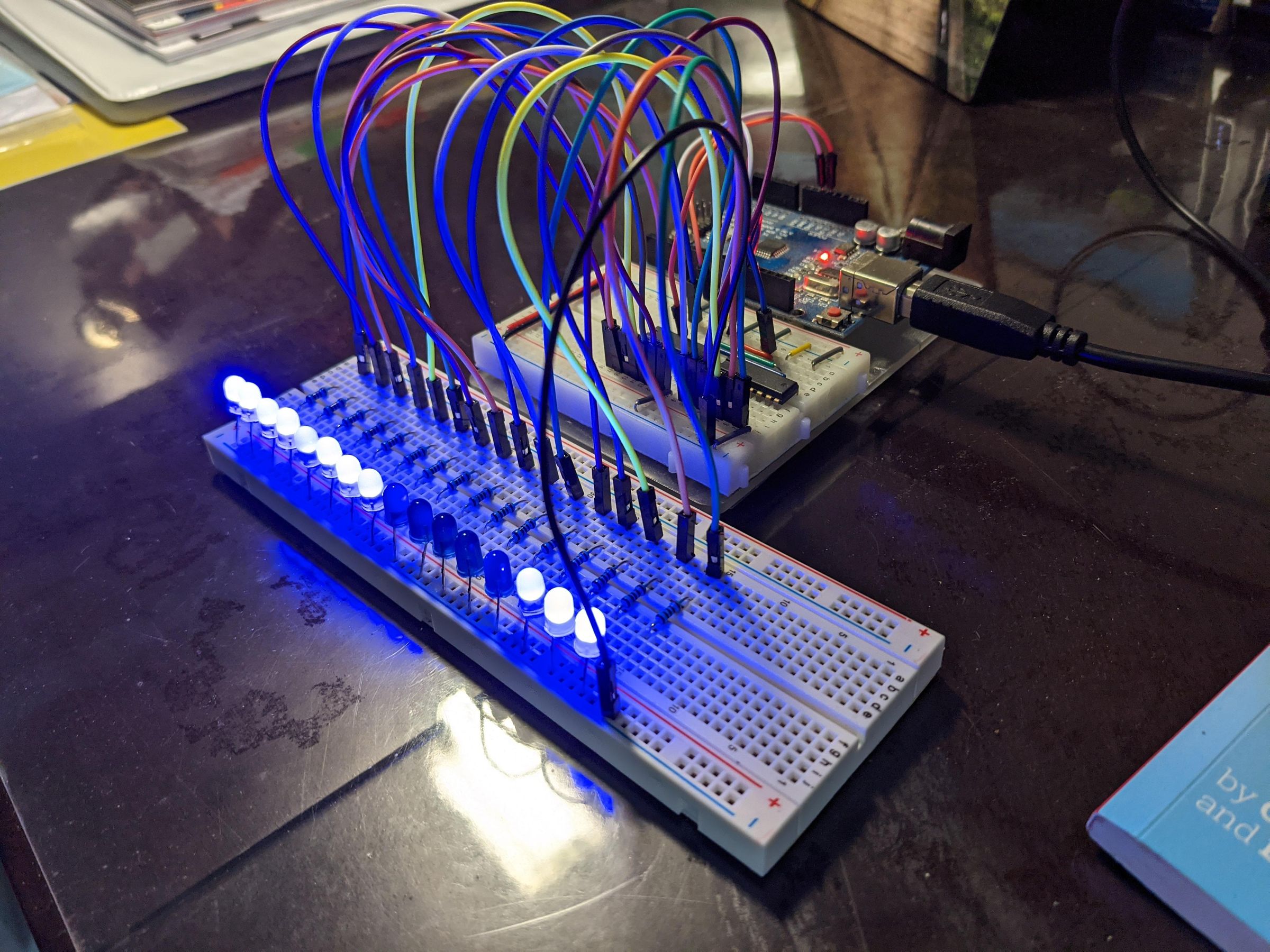 Arduino 16 LEDs Using Two 74HC595 Shift Registers (unlimited Pins) : 4 Steps - Instructables