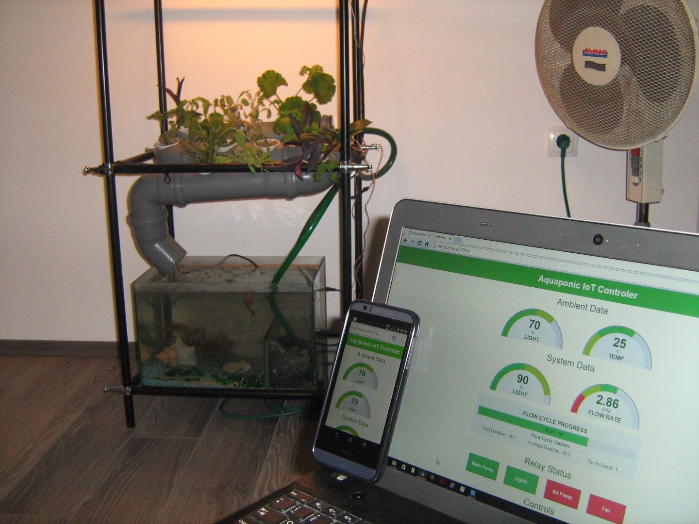 IoT NFT Aquaponic System Controler With WebApp (Intel Edison & Node.js) : 7 Steps (with Pictures ...