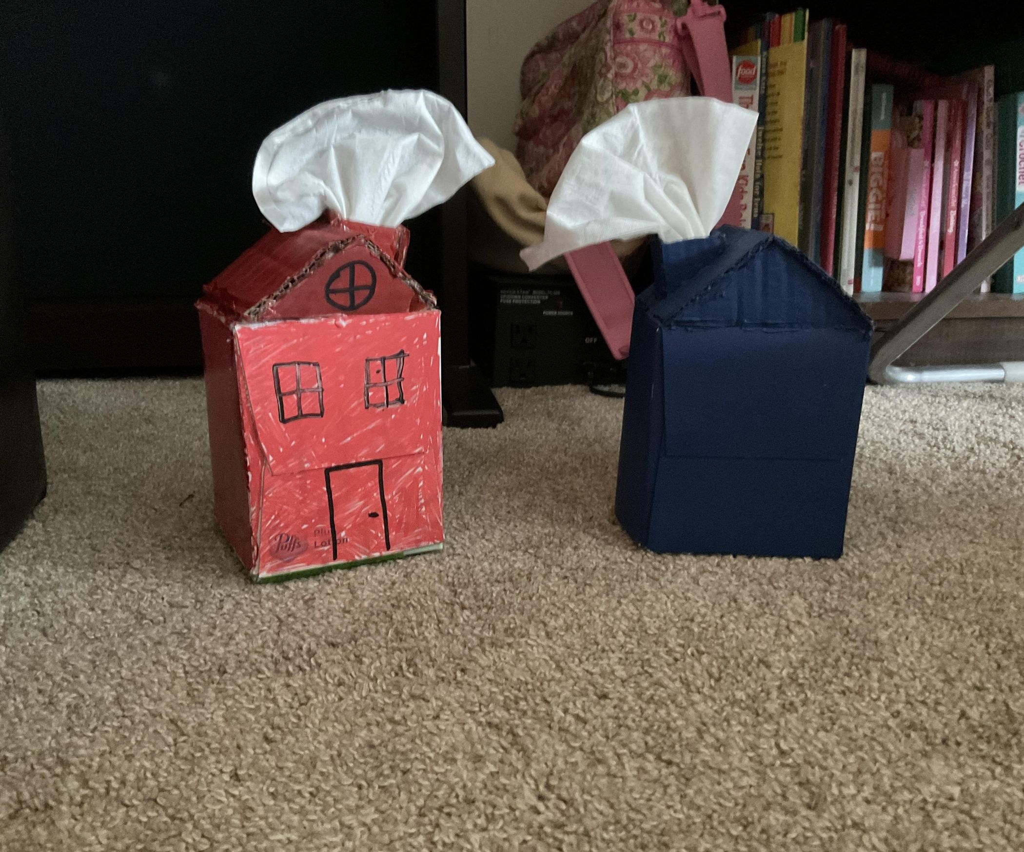 Simple Cardboard House Tissue Box!! (In Five Steps!) : 5 Steps ...