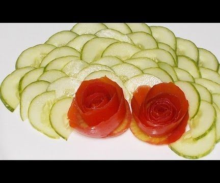 Homemade Tomato Rose DIY Red Flowers Garnish Food Stylist Art Deco ...