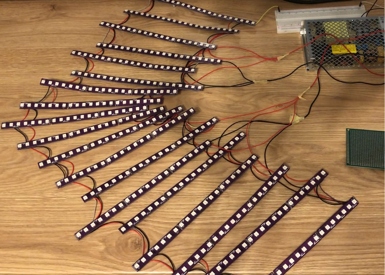 Audio Spectrum Display ASD_V1.0 – ESP32 + 399 WS2812B : 18 Steps (with ...