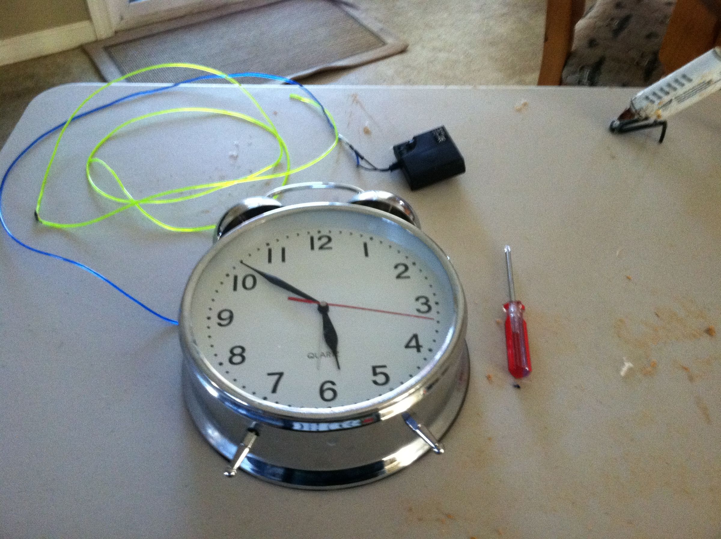 El Wire Clock : 3 Steps (with Pictures) - Instructables