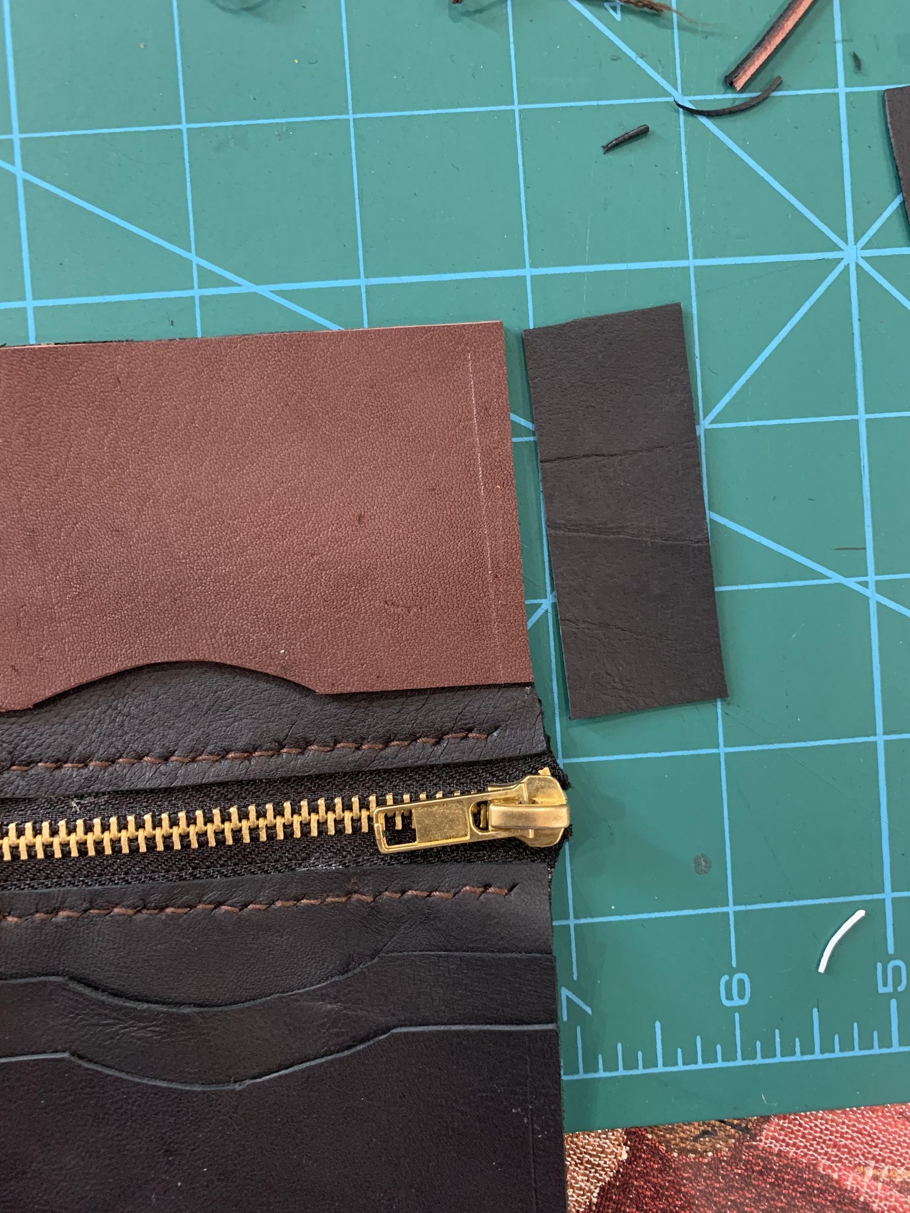 Zippered Leather Card Wallet (with Free Pattern) : 8 Steps (with ...