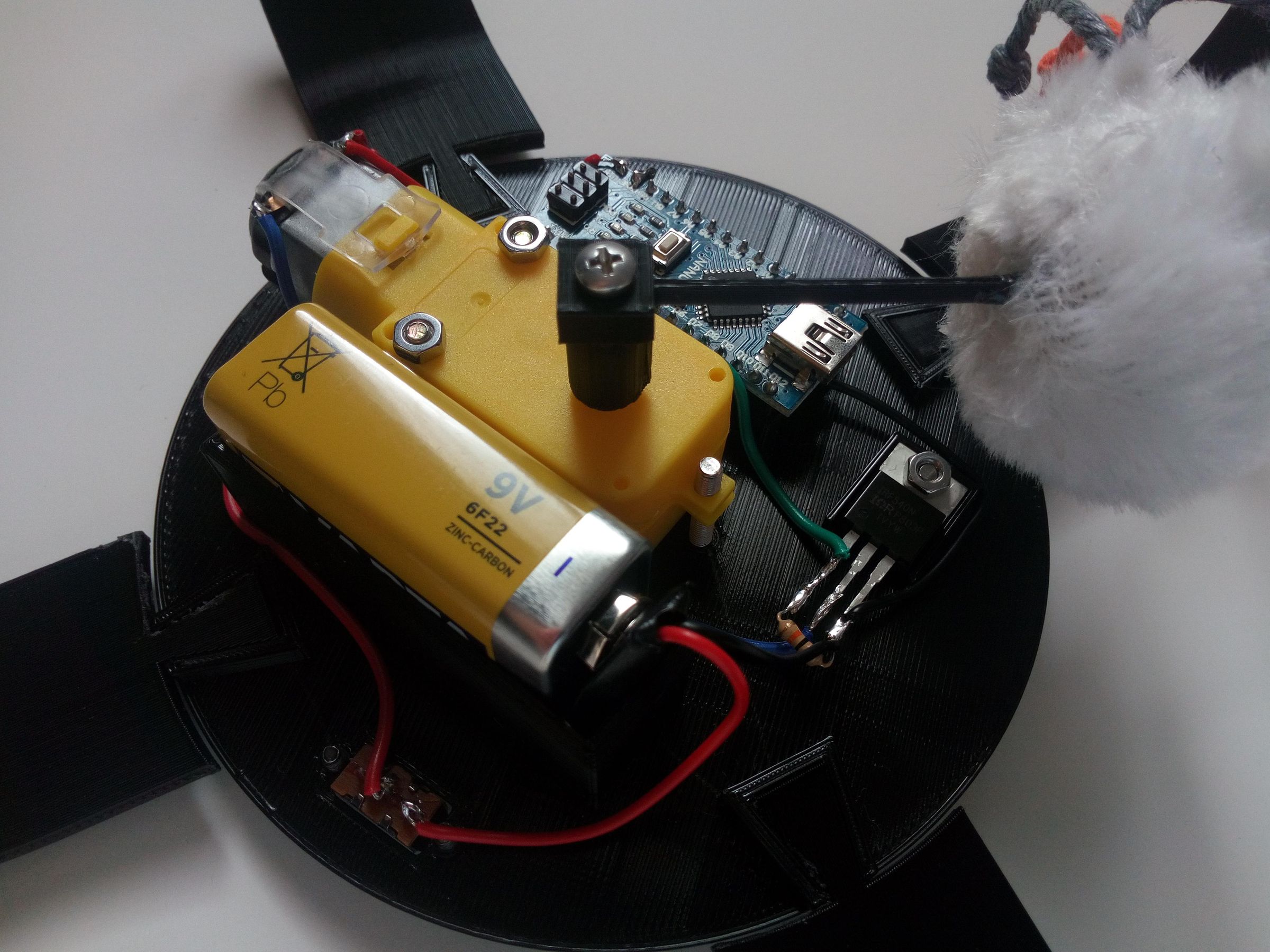 3D Printed Interactive Cat Toy (9V Battery Powered) : 4 Steps (with ...