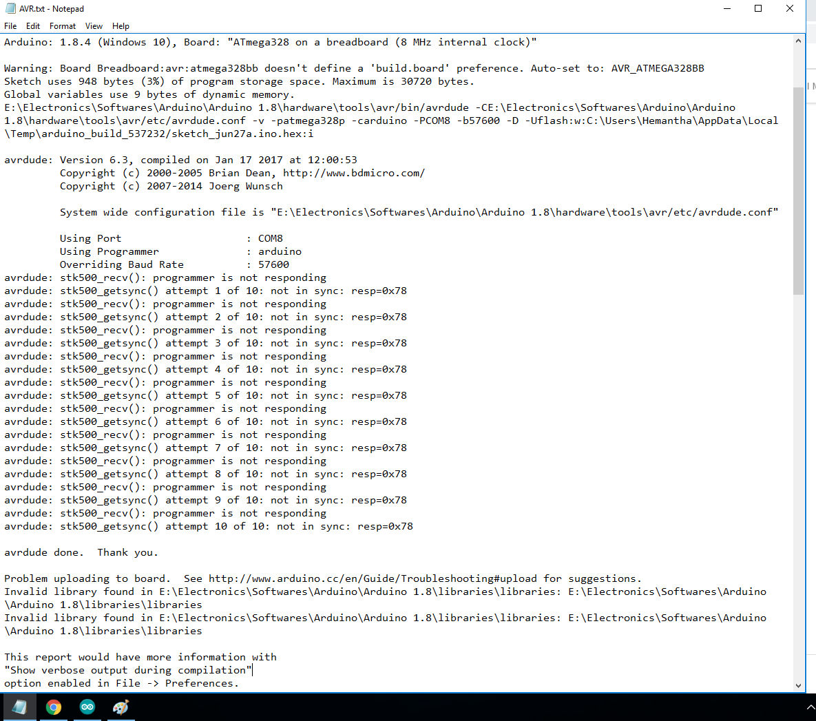 Configure Arduino IDE for Atmega 328P to Use 8MHz Internal Clock : 8 ...