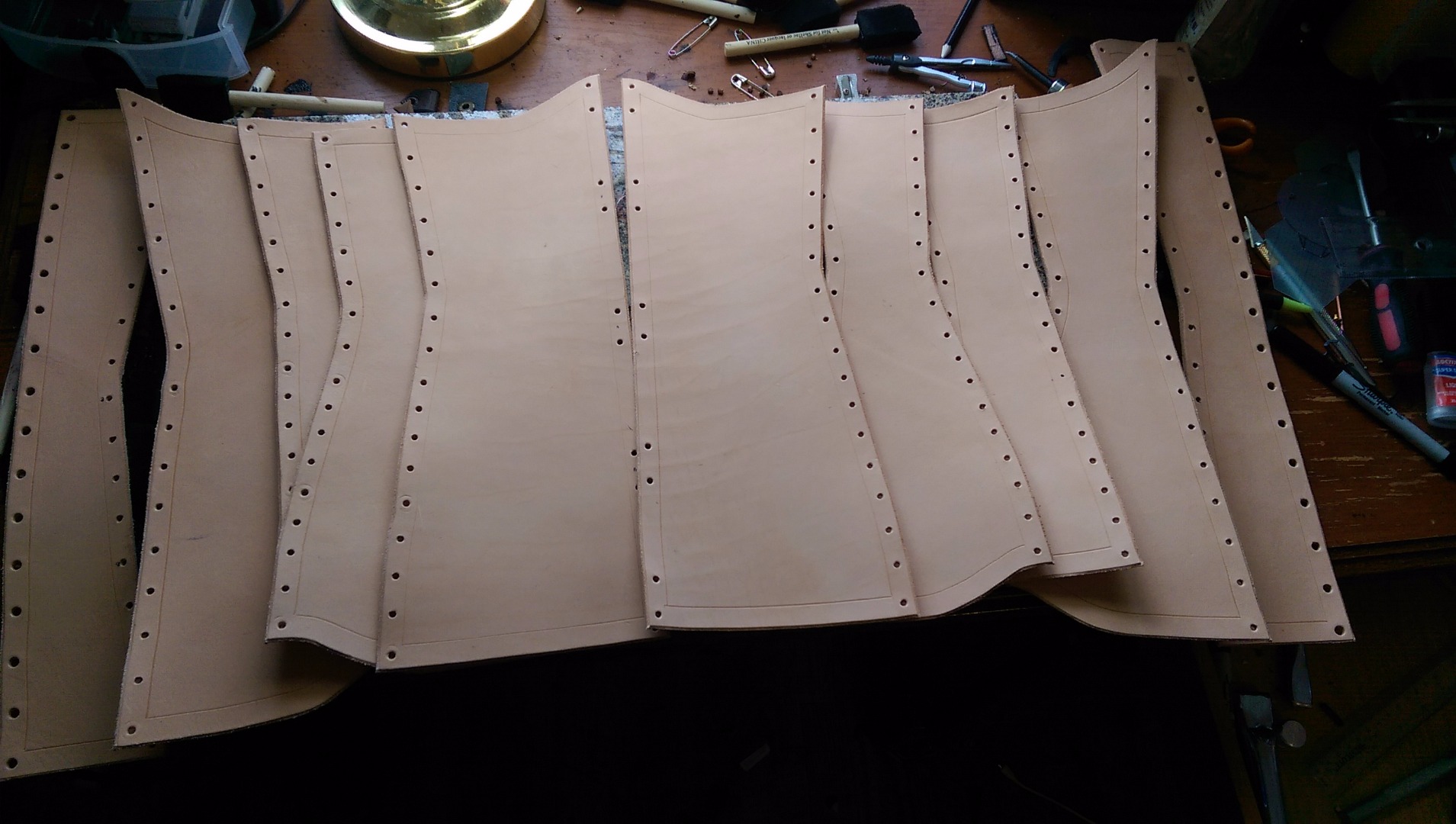 Handmade Steampunk Leather Corset With Brass Inlays and Custom Tooling ...