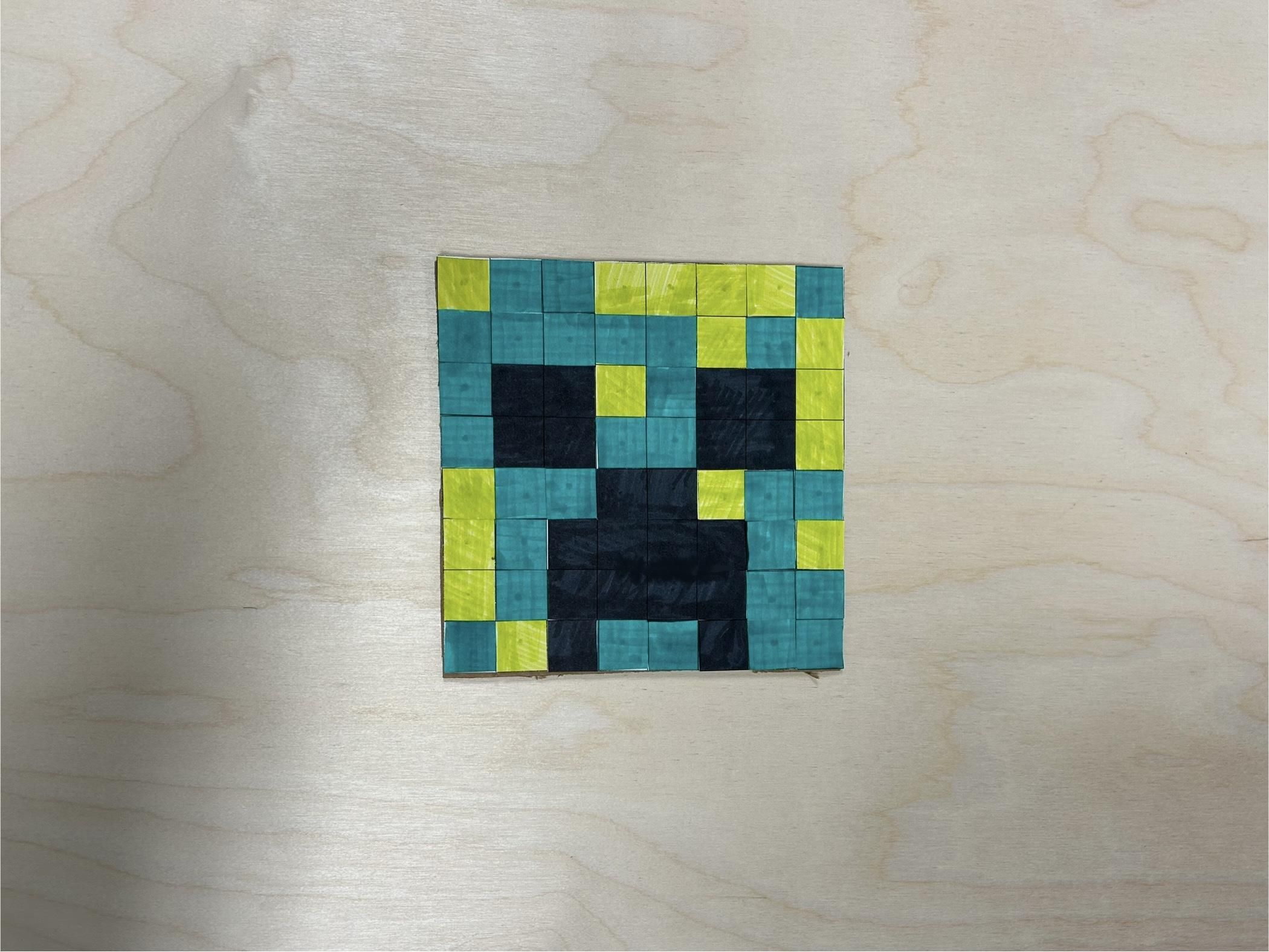 Minecraft Creeper Pixel Art Craft : 5 Steps (with Pictures) - Instructables