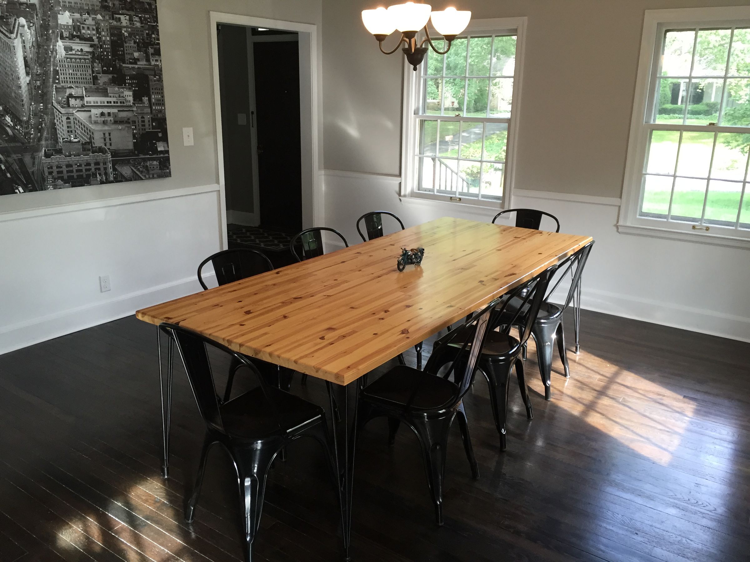 Dining Room Table From Reclaimed Wall Studs : 9 Steps (with Pictures ...