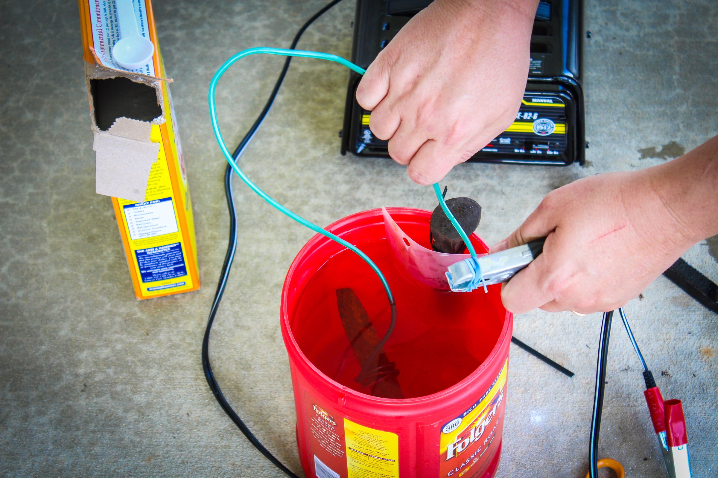 Electrolysis for Rust Removal – Coffee Container : 17 Steps (with ...