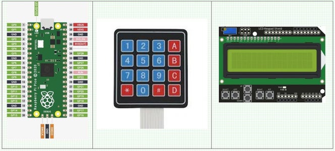 Raspberry Pi Pico 4x4 Matrix Keypad And 1602 Lcd Interface 8 Steps Instructables