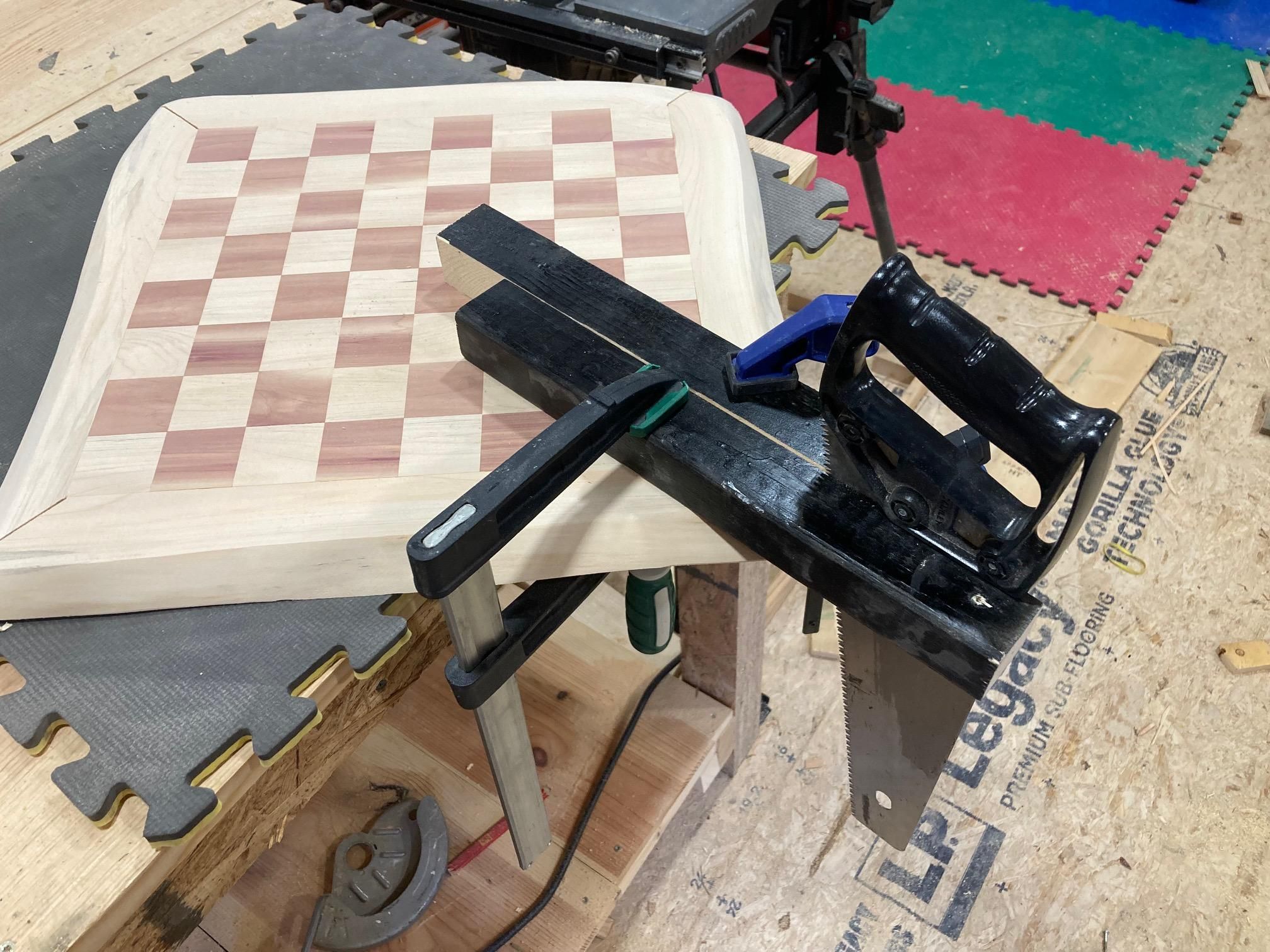 Making a Chessboard With Live Edges and Piece Storage : 20 Steps (with Pictures) - Instructables