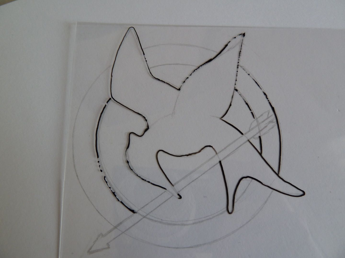 Mockingjay Symbol Drawing