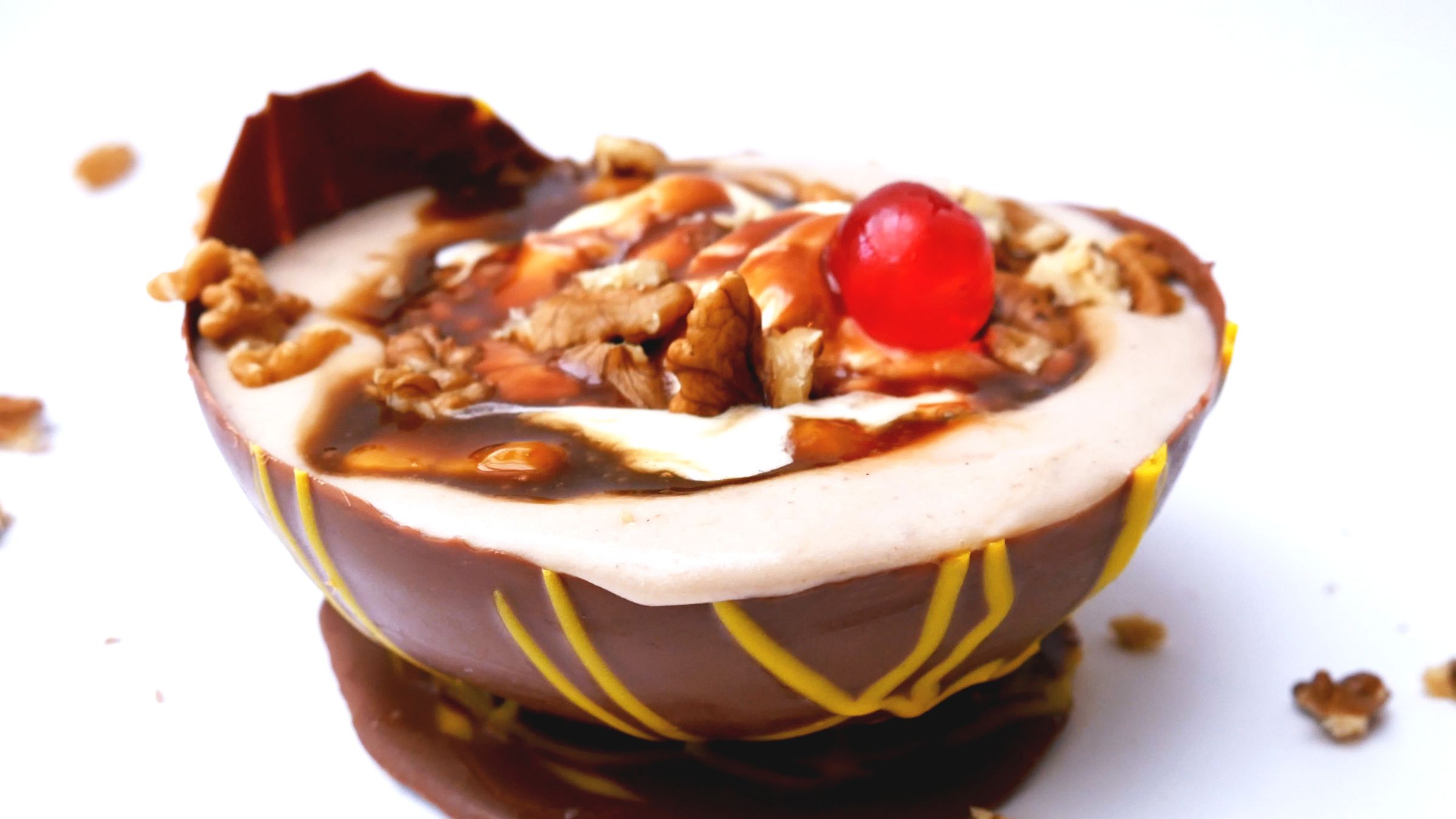 BANOFFEE BANANA SPLIT PUDDING IN CHOCOLATE BALLOON BOWLS : 5 Steps ...
