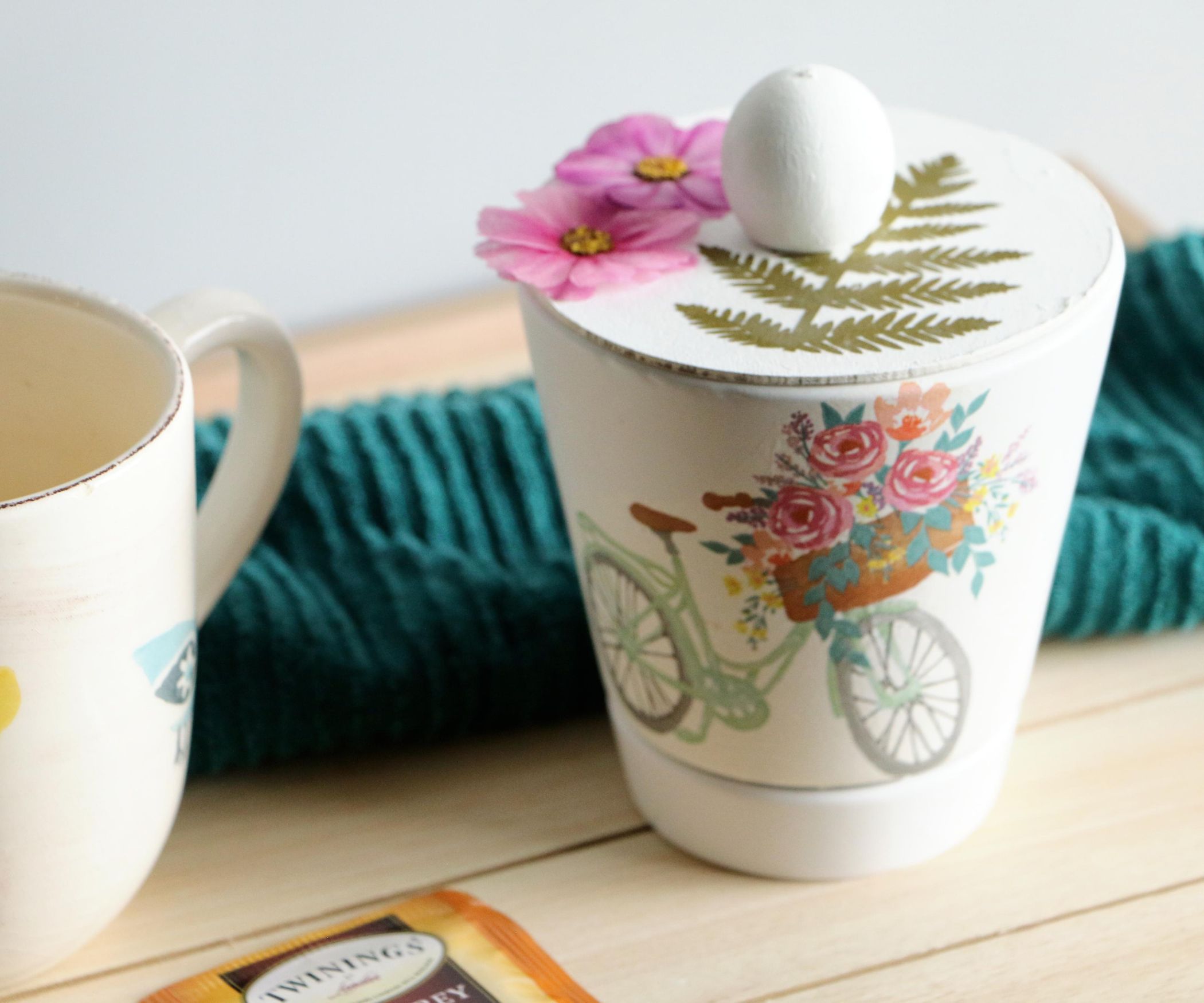How to Make a Charming Tea Bag Holder Using a Garden Pot and Wood ...