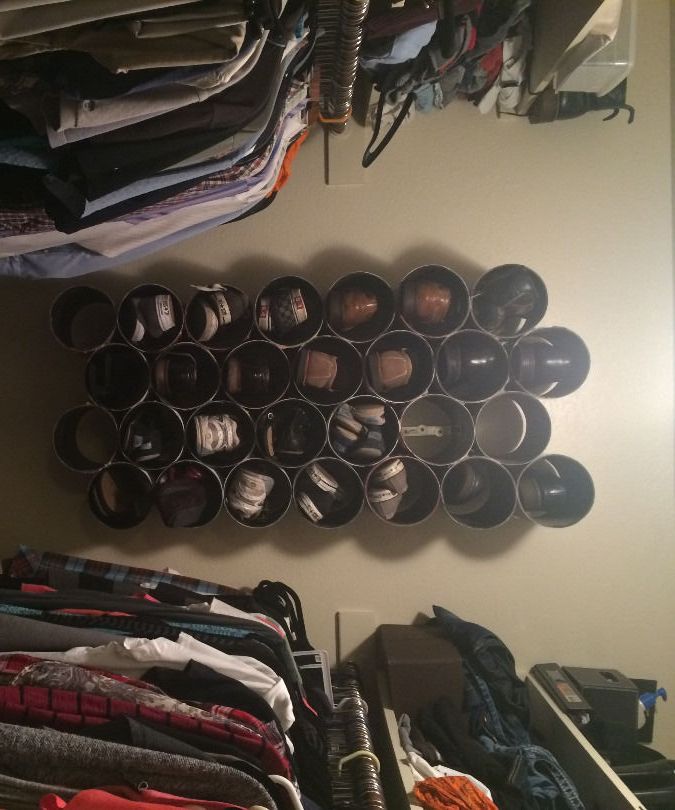 DIY PVC Wall Mounted Closet Shoe Rack : 3 Steps (with Pictures ...