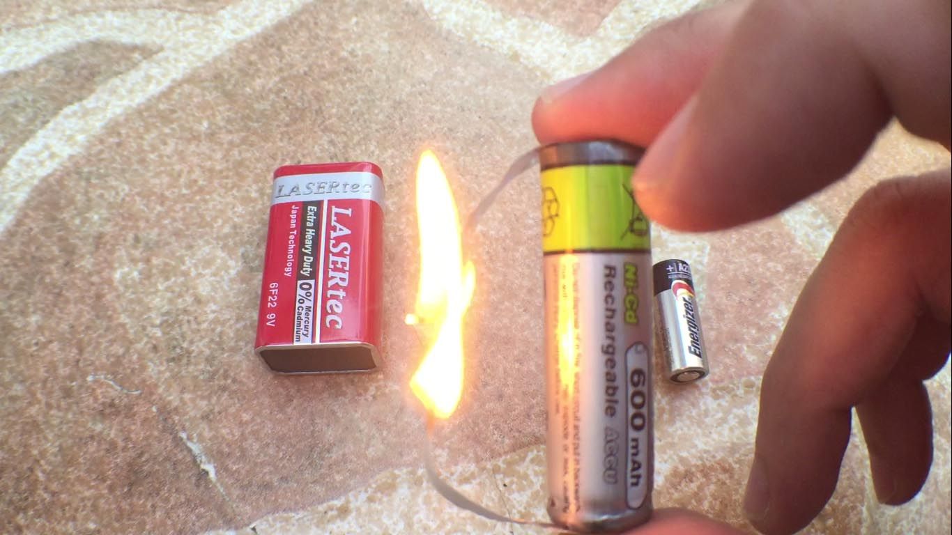 Battery + Gum Wrapper = Fire! (Video) : 3 Steps (with Pictures ...