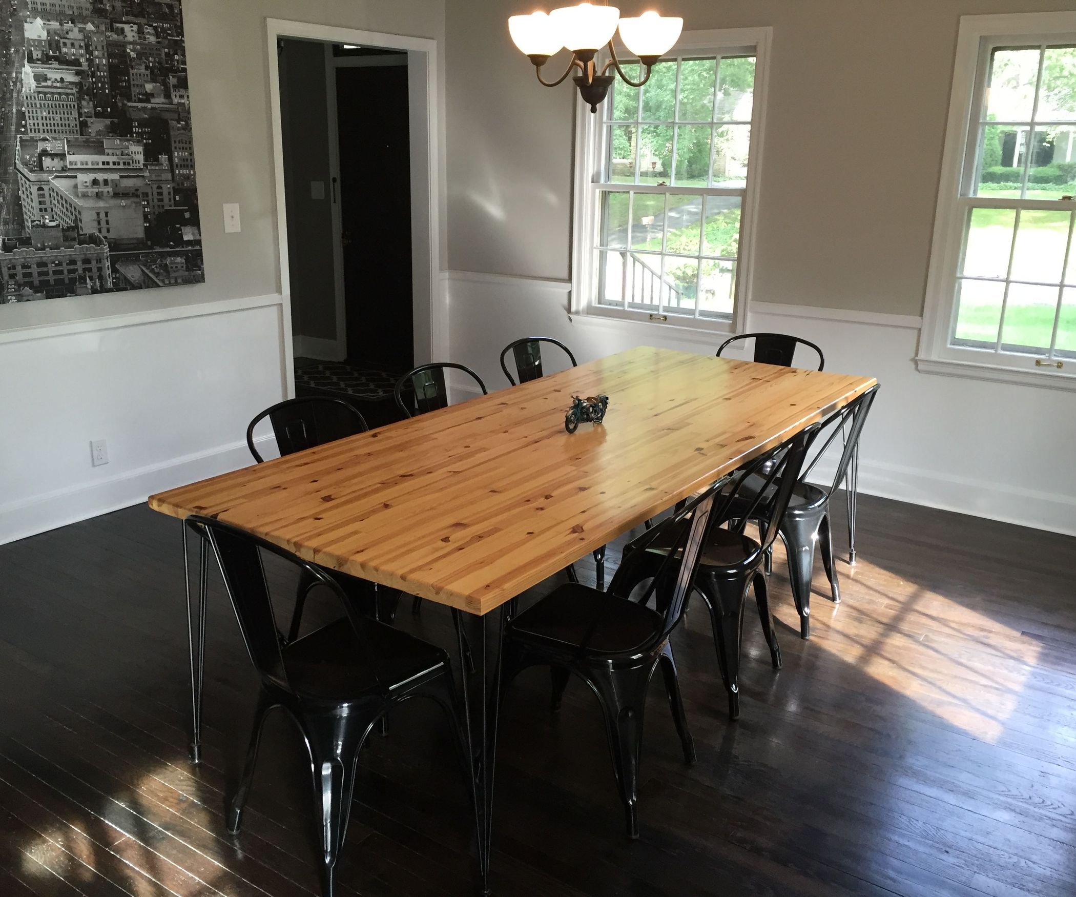 Dining Room Table From Reclaimed Wall Studs : 9 Steps (with Pictures ...