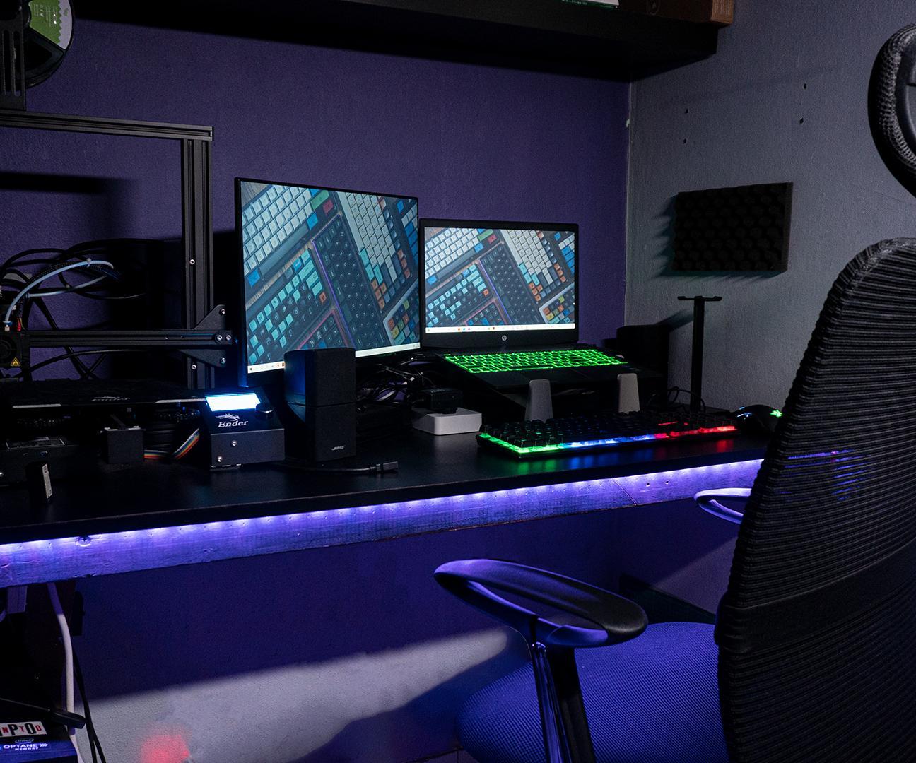 Smart Desk LED Light | Smart Lighting W/ Arduino | Neopixels Workspace ...