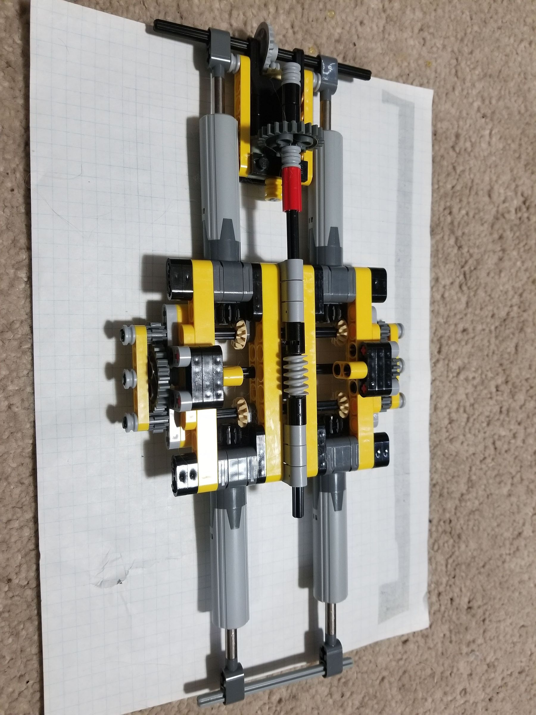 Lego Technic Back to Back Double Actuator Build : 9 Steps (with ...