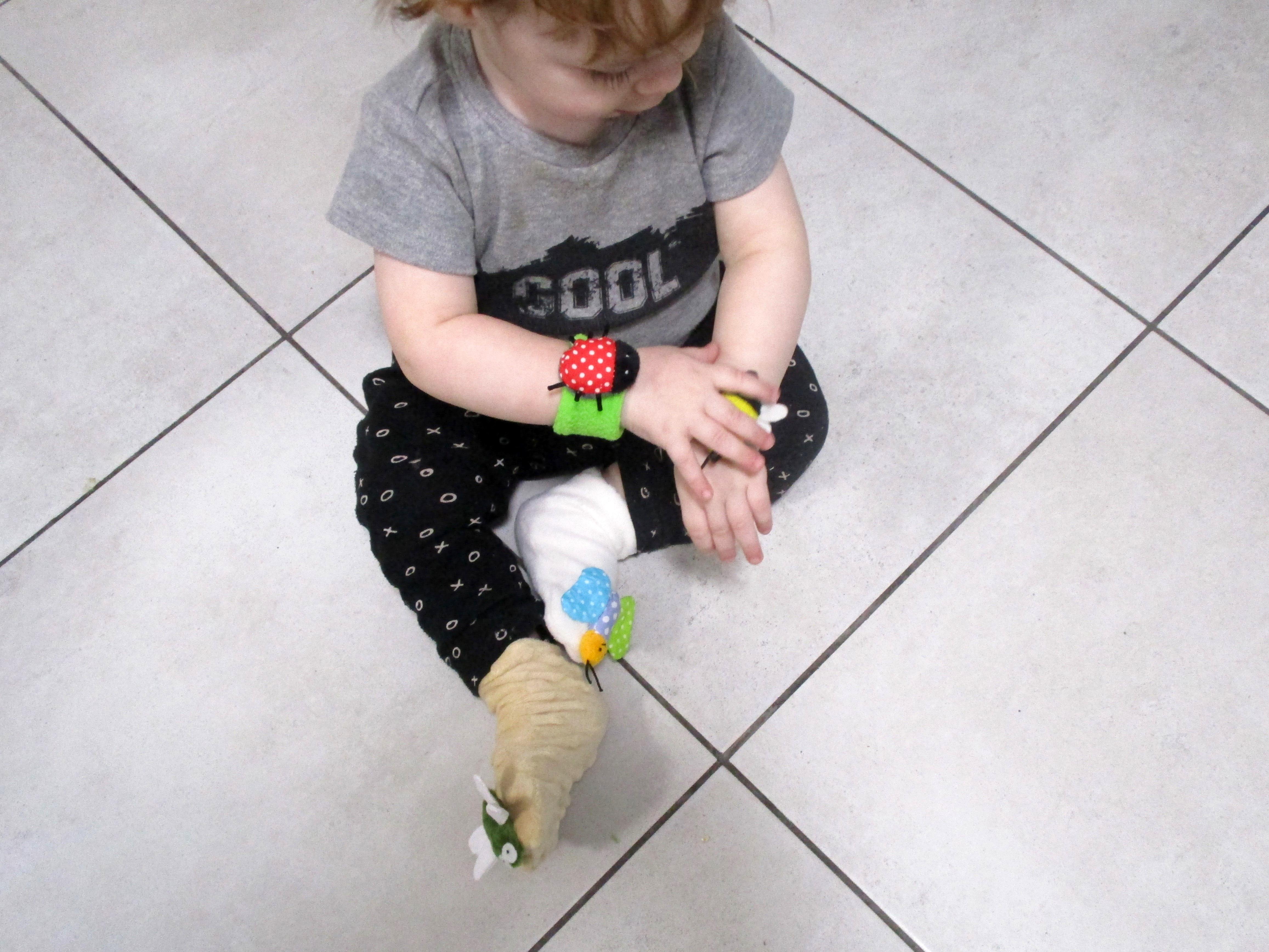 DIY Wrist Rattles and Foot Finder Socks - a Wearable Sensory Toy : 10 ...