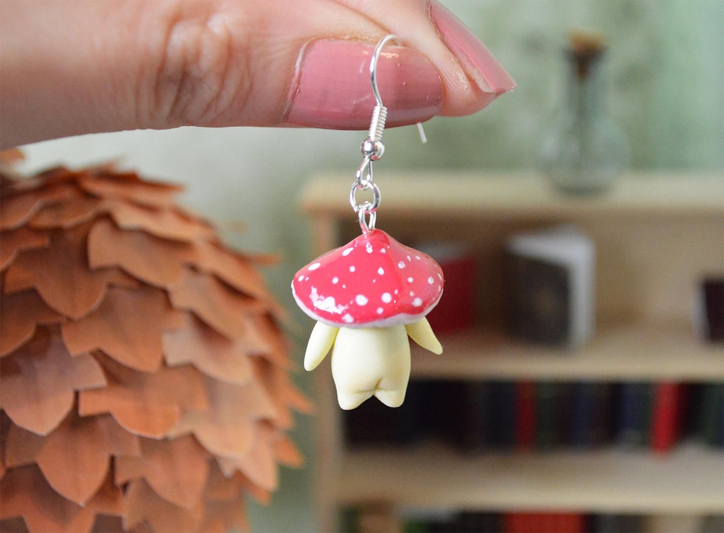 Make Mushroom Earrings With Polymer Clay : 11 Steps (with Pictures ...