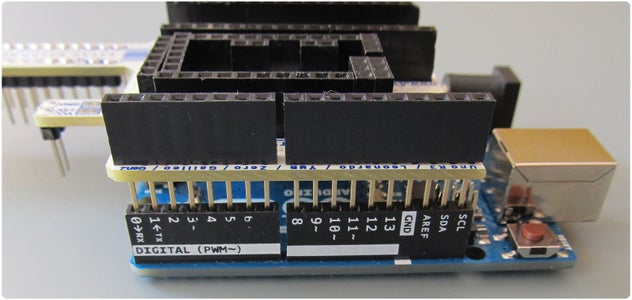 How To Program Arduino Pro Mini Using Arduino Uno And Ardushield Without The Cables 6 Steps 5946