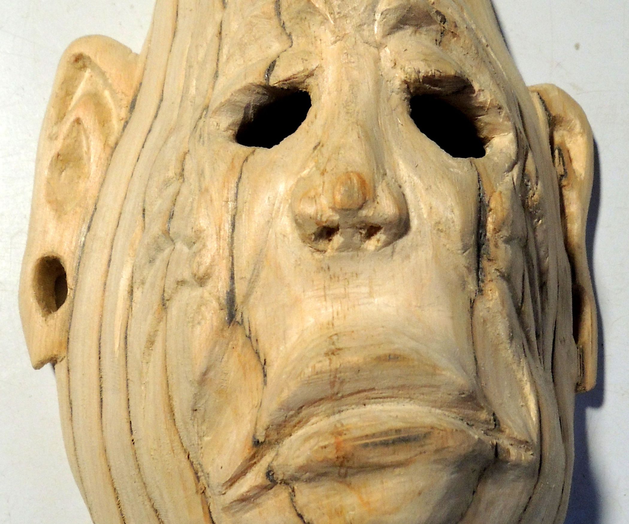 Make a Full Size Wooden Mask From a Flat Board Using a Bandsaw : 4 ...