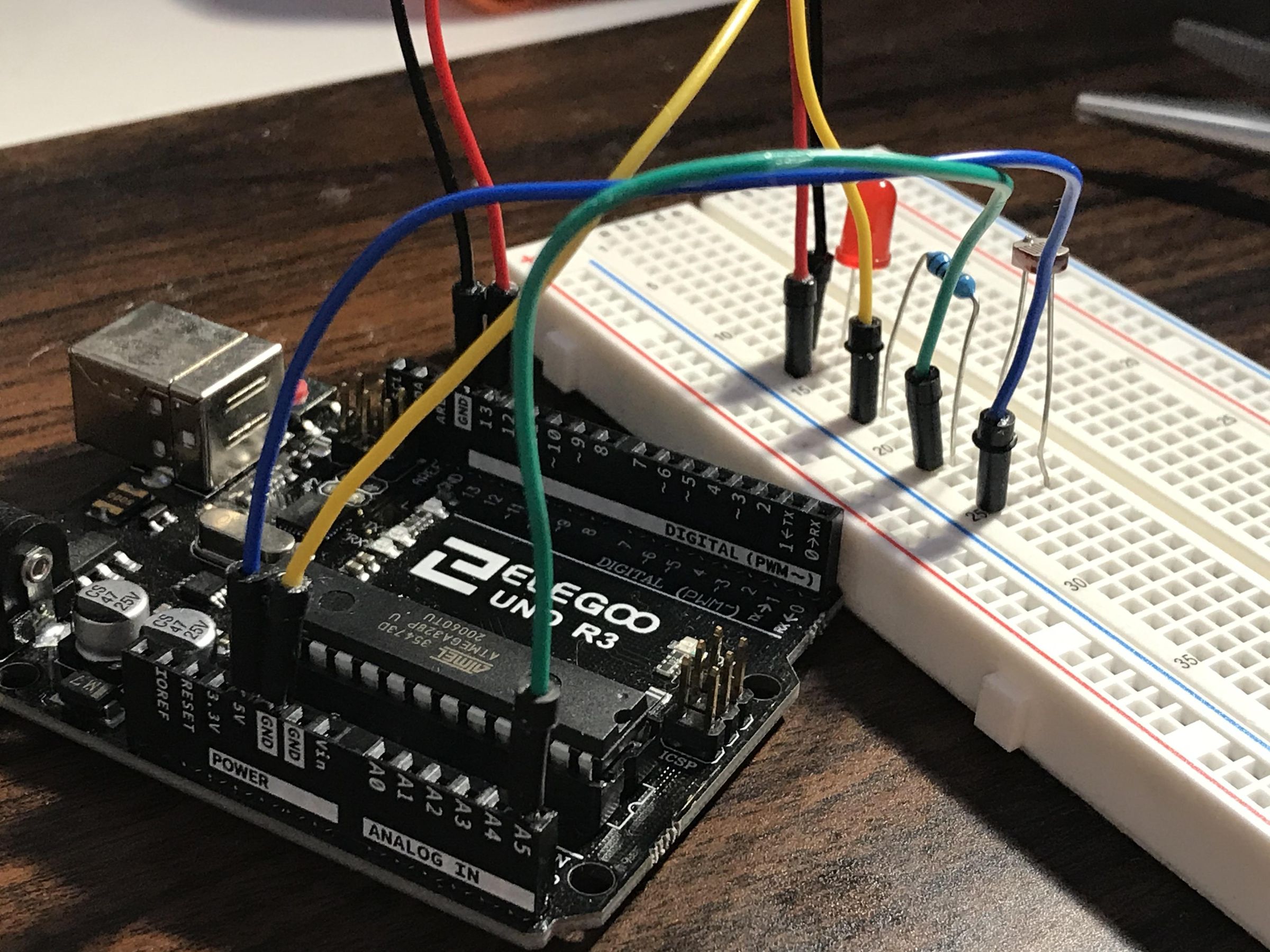 How to Use a Photoresistor to Light an LED With Aurduino : 12 Steps ...