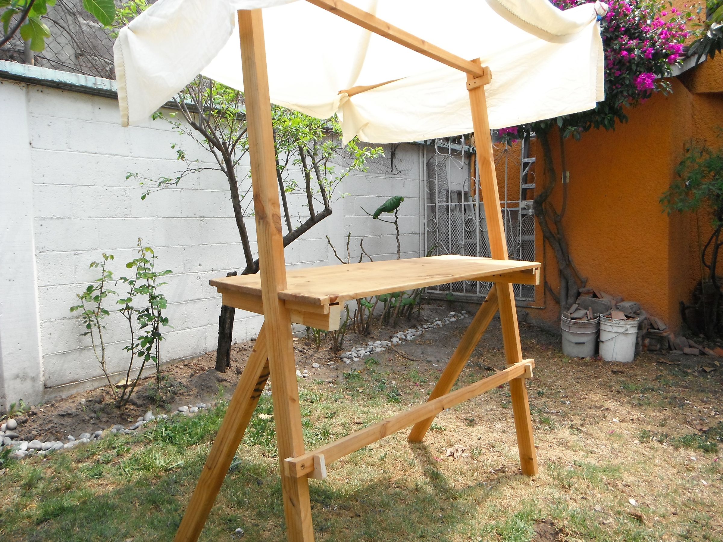 Collapsible Farmers Market Stand, Puesto De Mercado, Tianguis : 4 Steps ...