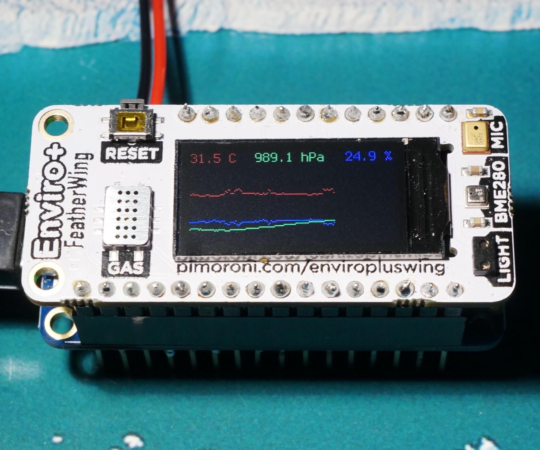 Using the Pimoroni Enviro+ FeatherWing With the Adafruit Feather NRF52840 Express : 8 Steps ...