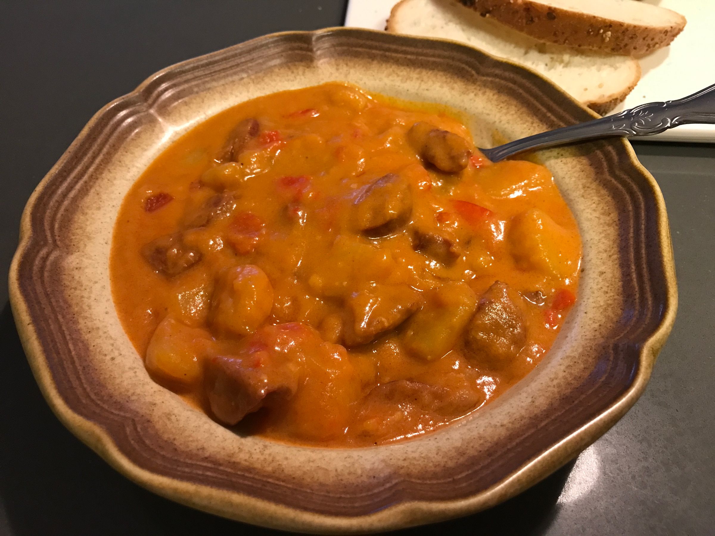 Authentic Hungarian "Krumplileves”, (Creamy Potato Soup With Sausage ...
